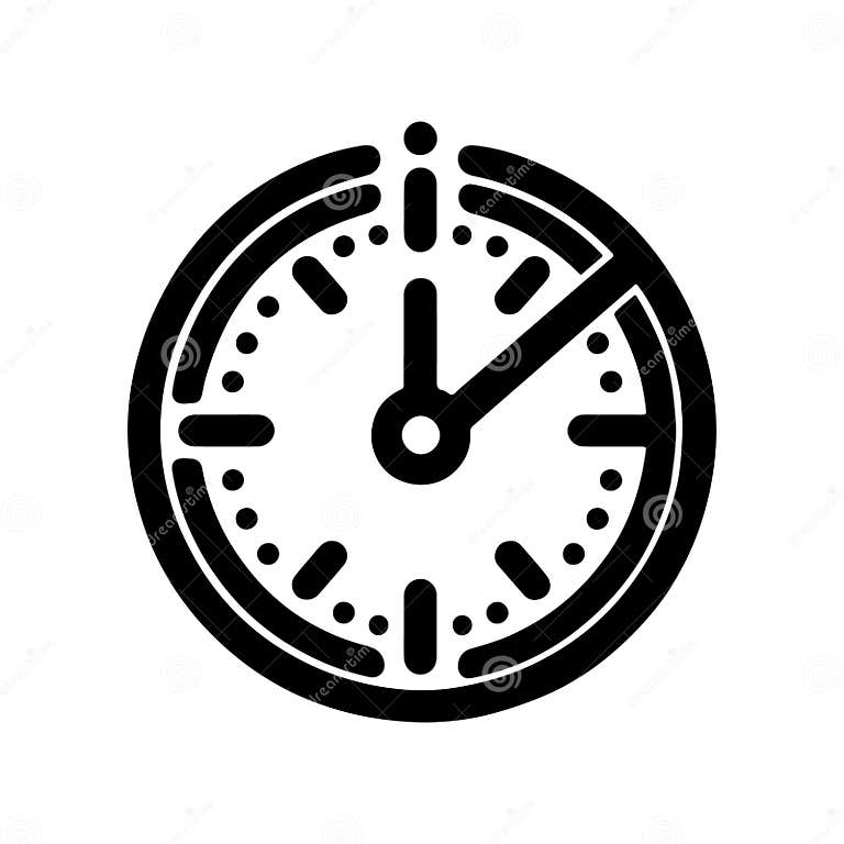 Silhouette of a Countdown Watch. Stock Illustration - Illustration of ...
