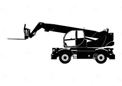 Modern Rotating Telehandler. Vector. Stock Vector - Illustration of ...