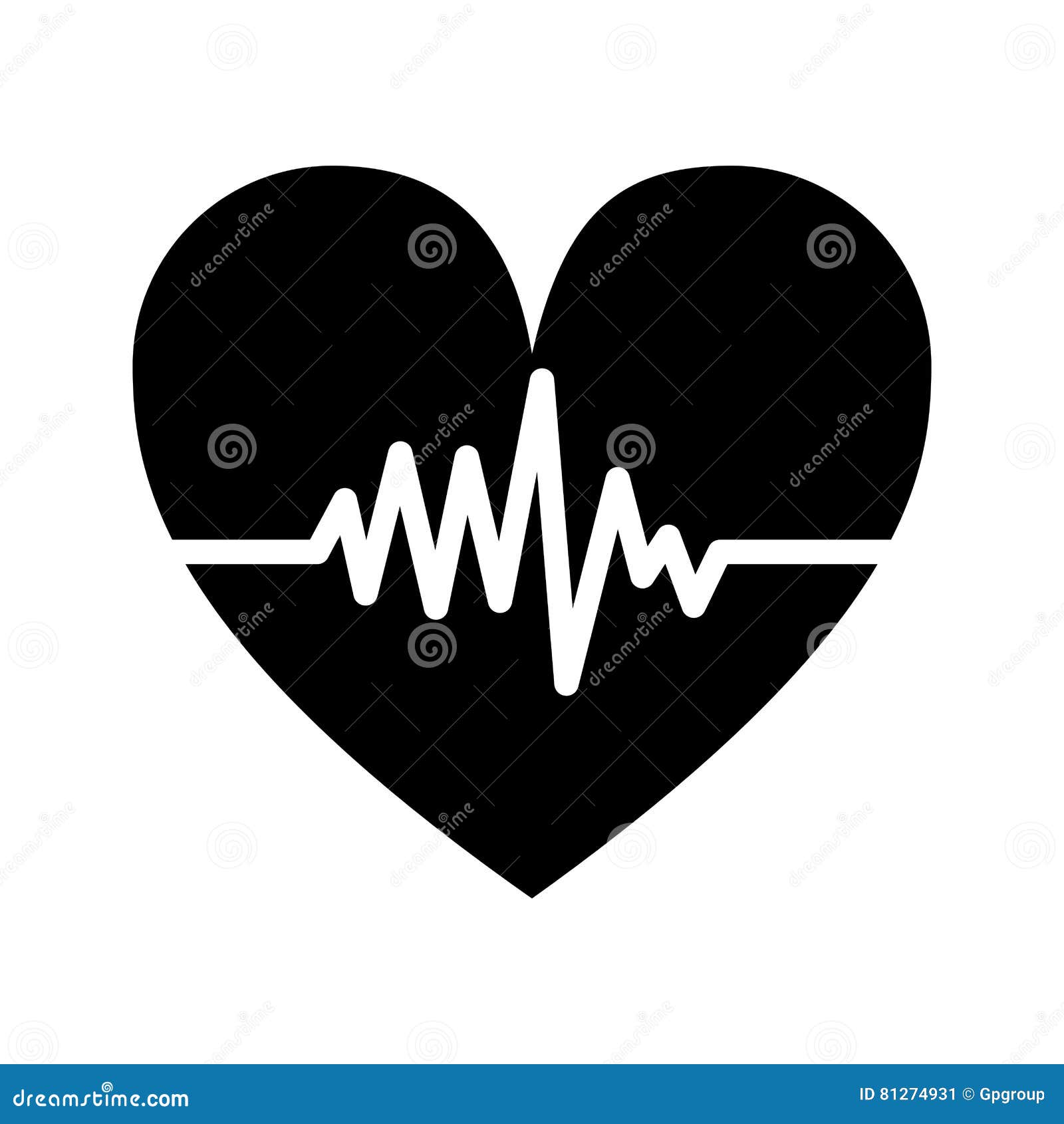 Silhouette Monochrome Heart Beat Pulse Stock Vector - Illustration of ... Silhouette Monochrome Heart Beat Pulse Stock Vector - Illustration of ...