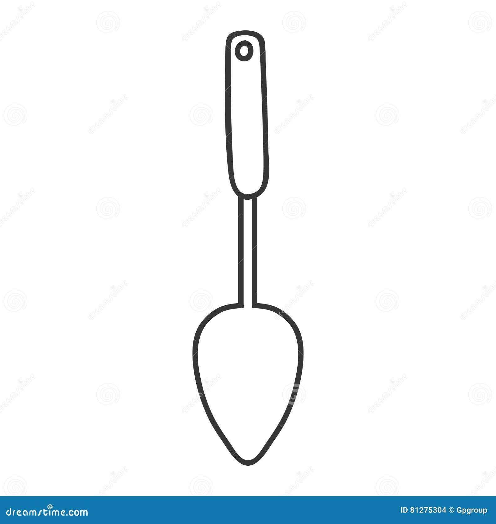 Silhouette Monochrome with Sauce Spoon Stock Vector - Illustration of ...