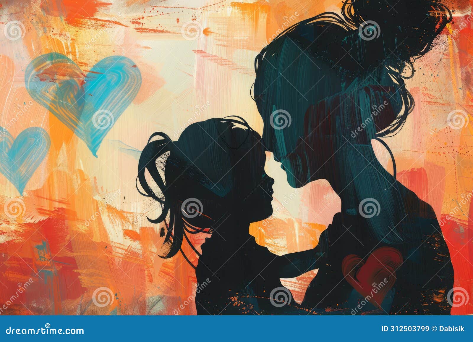 Tender Moment Of Maternal Love With Mother And Small Daughter Stock