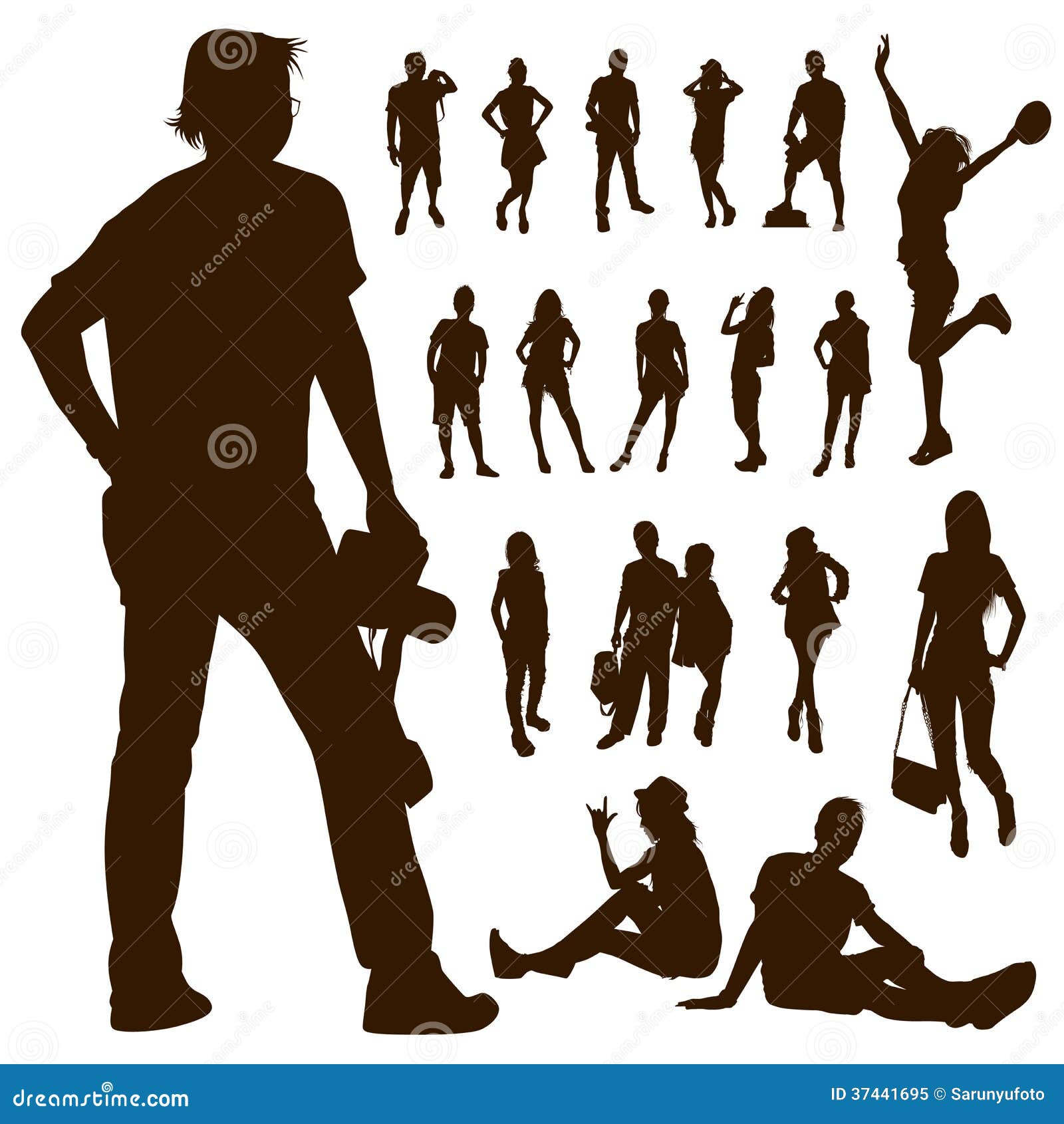 Silhouette Motion People Background Stock Vector - Illustration of ...