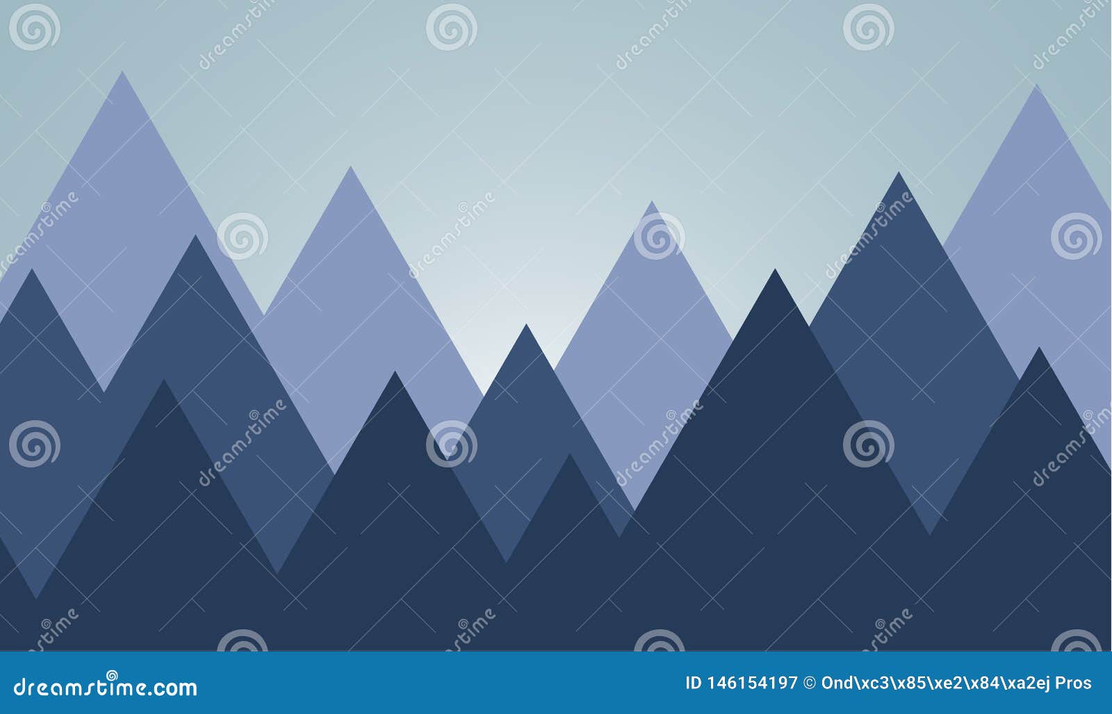Silhouette of the Mountain on Shadow Backgound. Background Vector ...
