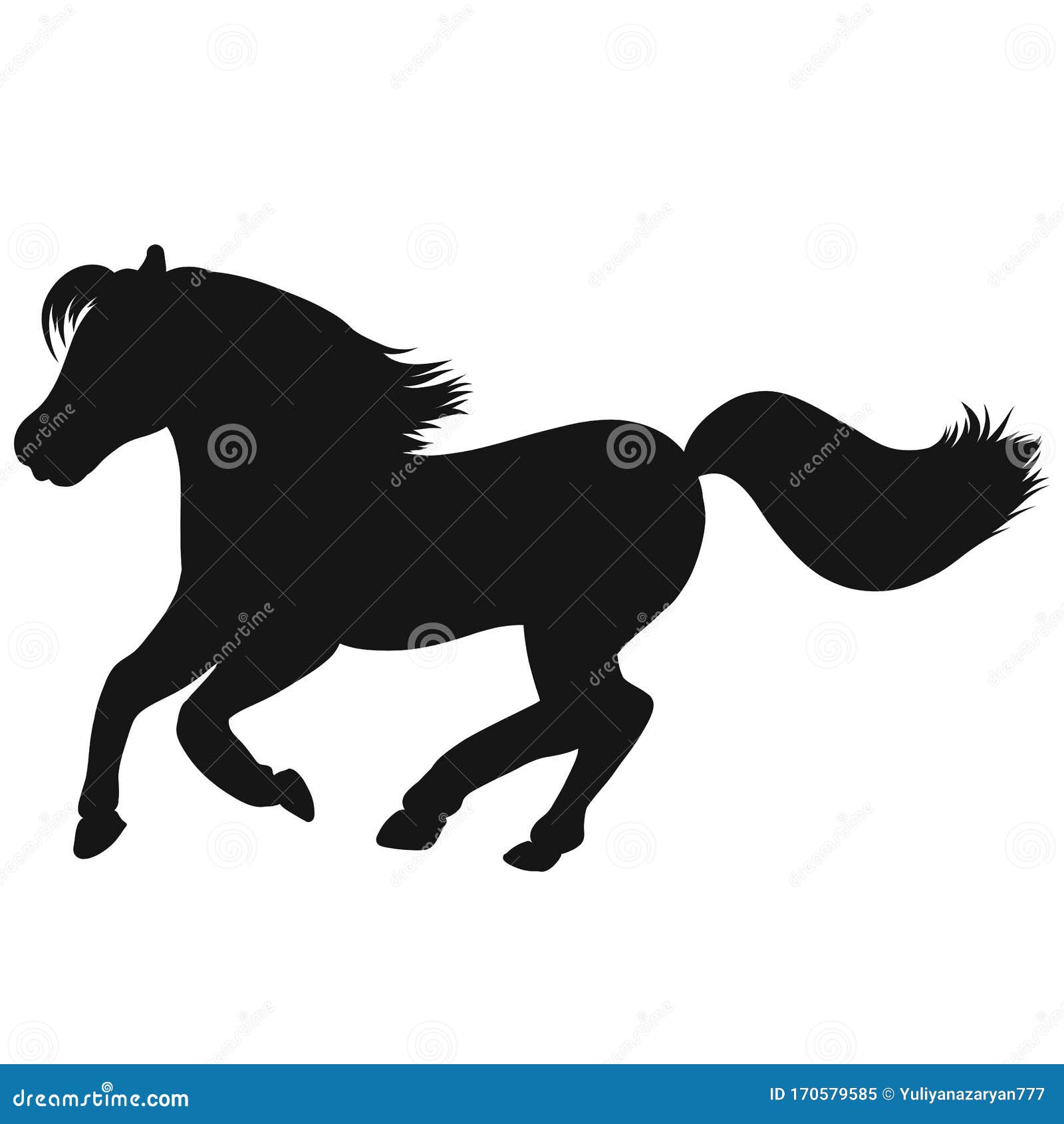Silhouette Noire D'un Cheval Galopant Rapide Illustration Stock ... Silhouette Noire D'un Cheval Galopant Rapide Illustration Stock ...