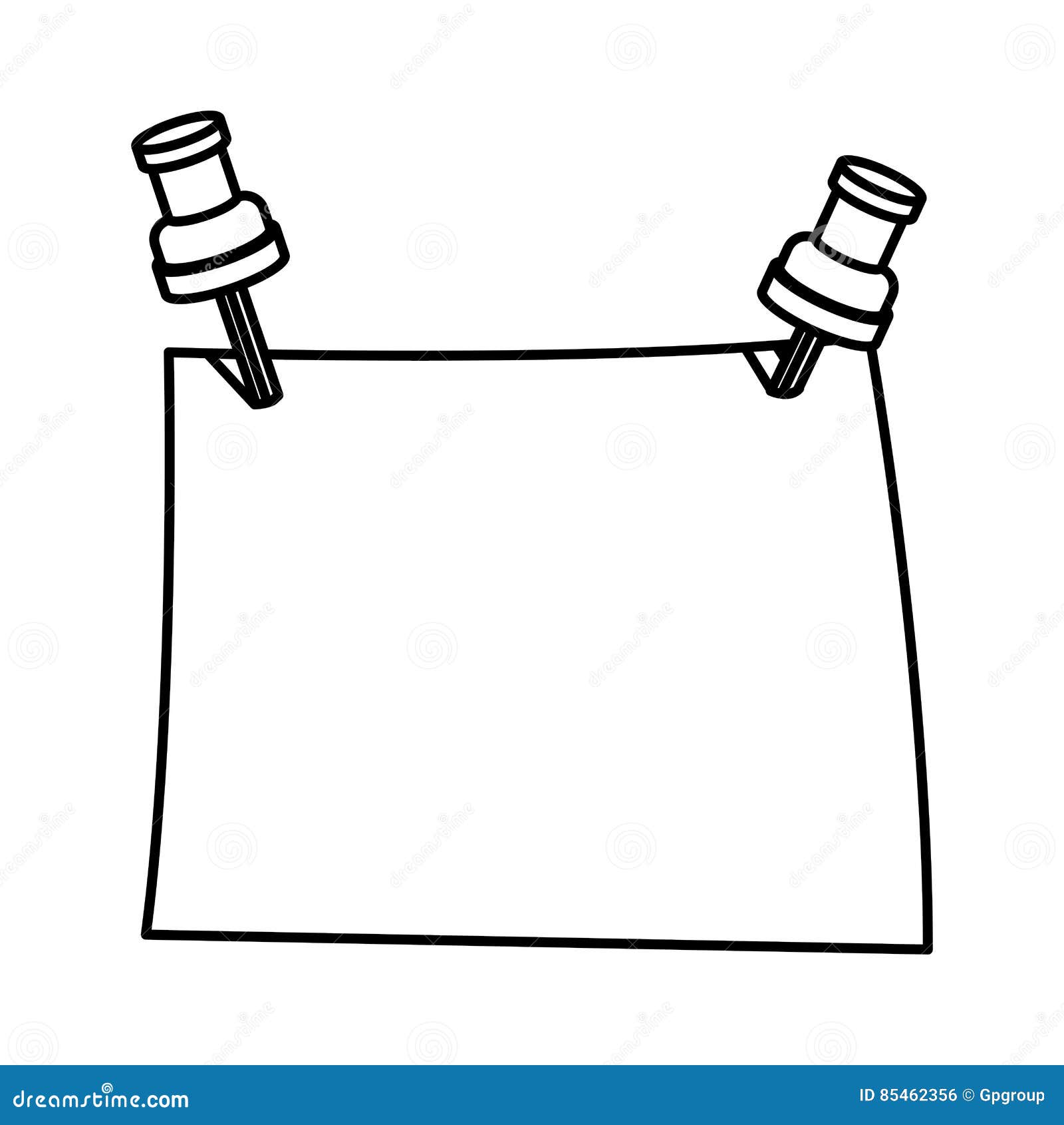 Tack In A Note Stock Photography | CartoonDealer.com #5222978