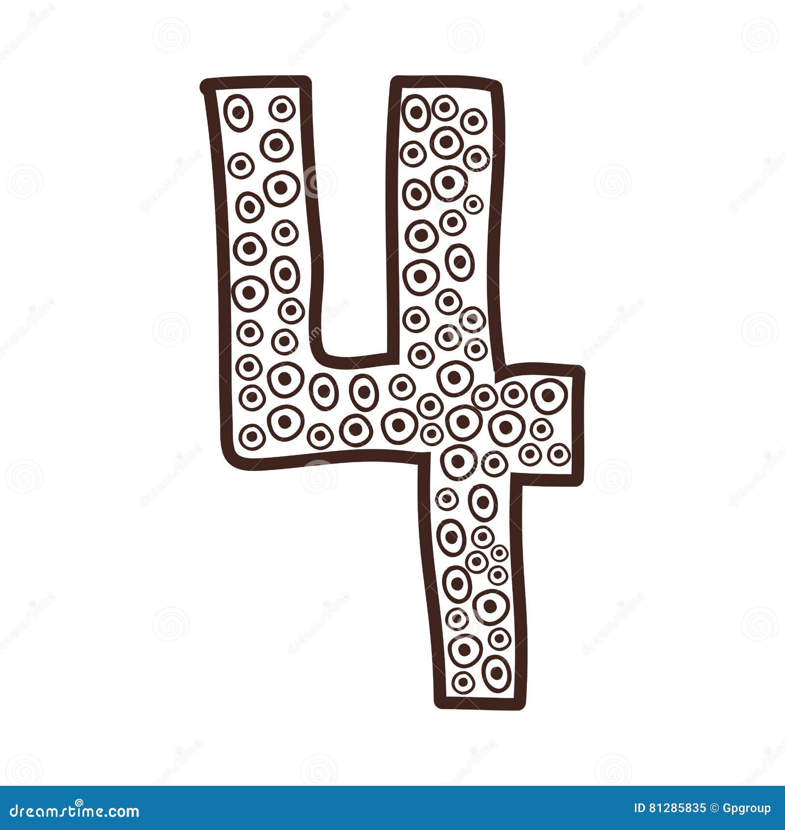 Four X Four Design 4 X 4 Hand Drawn Vector Lettering Stock Image ...