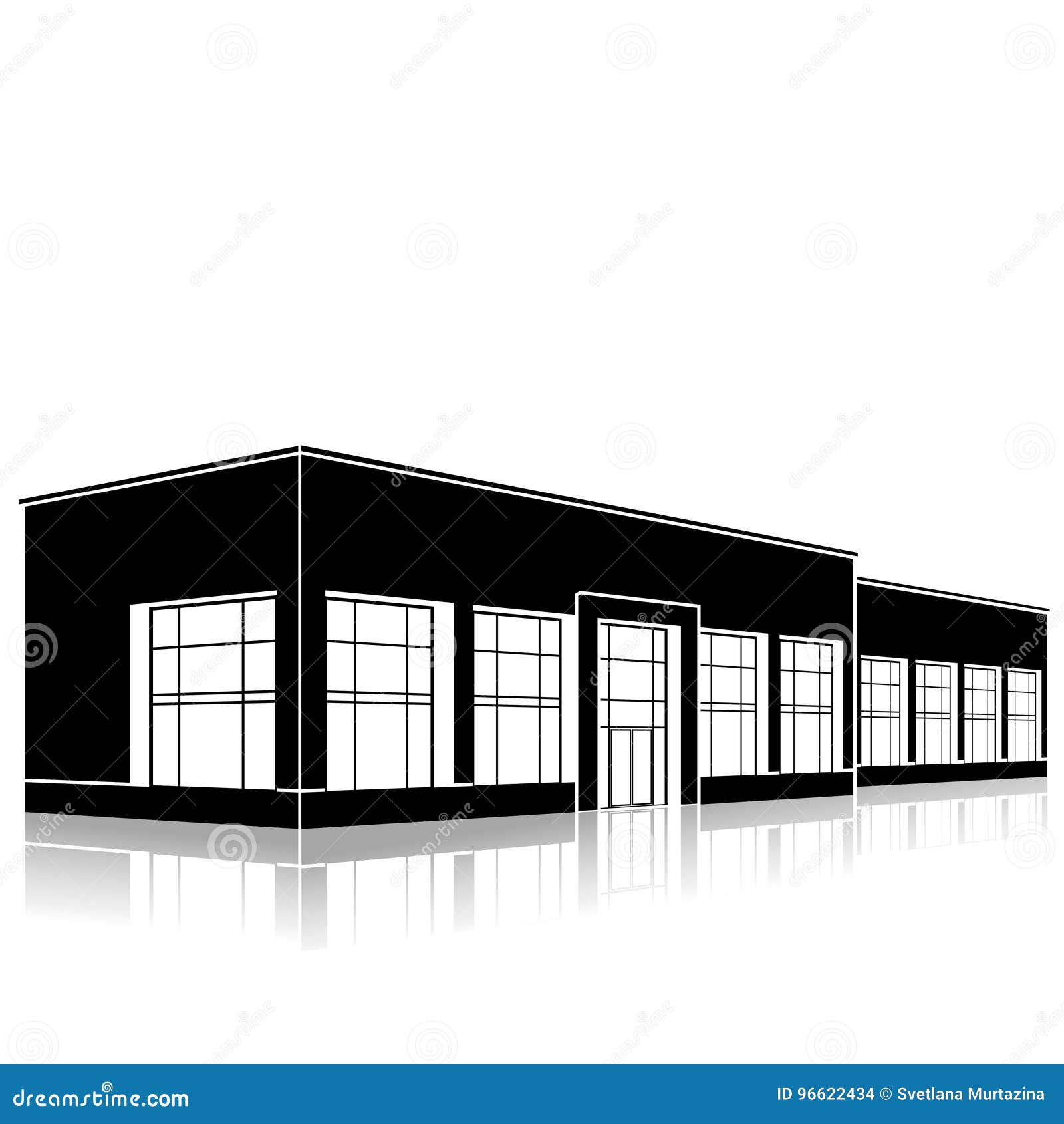 Silhouette Building Shapes Vectors | CartoonDealer.com #55365819