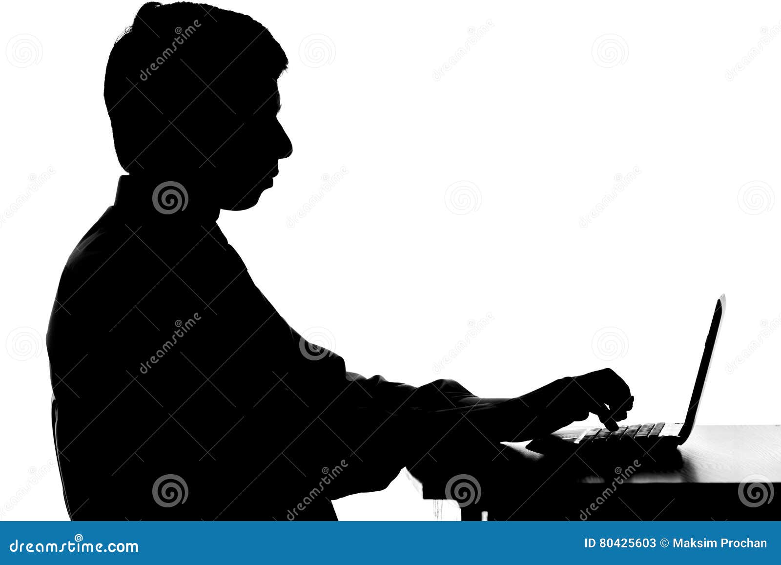 Silhouette of Office Worker Types Documents Stock Image - Image of ...