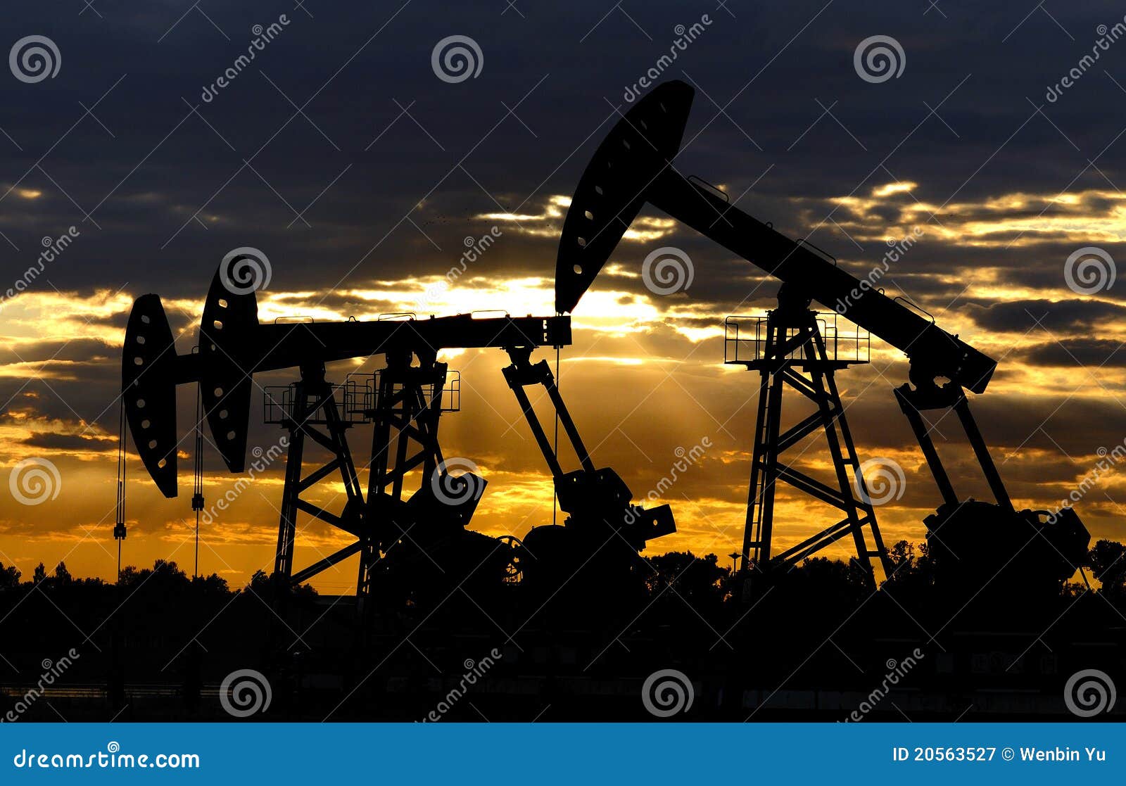 Silhouette of the Oil Equipment Stock Image - Image of power, crude ...
