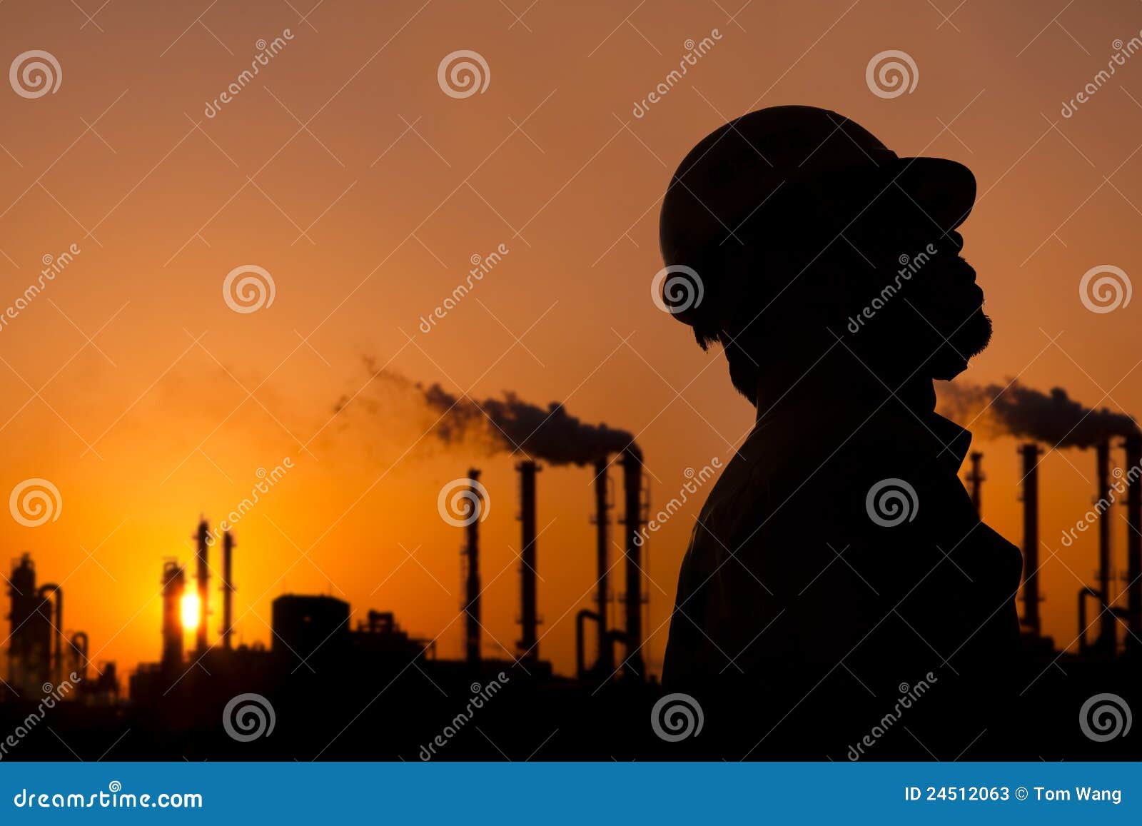Refinery Worker And Chemical Installation Stock Image | CartoonDealer ...