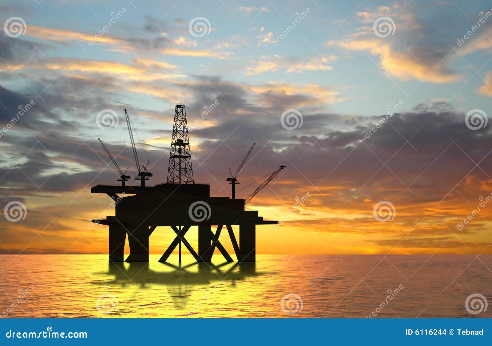 Silhouette oil rig stock photo. Image of money, petroleum - 6116244