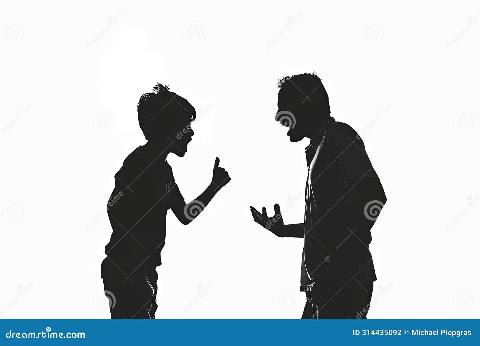 Father Arguing With His Kid Cartoon Vector | CartoonDealer.com #20316675