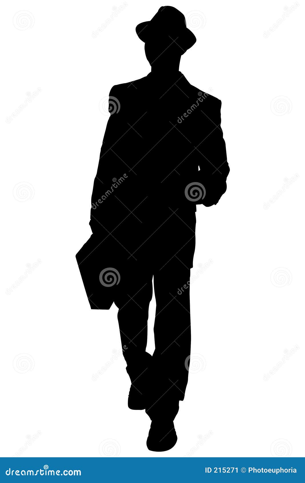 Silhouette Over White with Clipping Path of Man Walking Stock ...