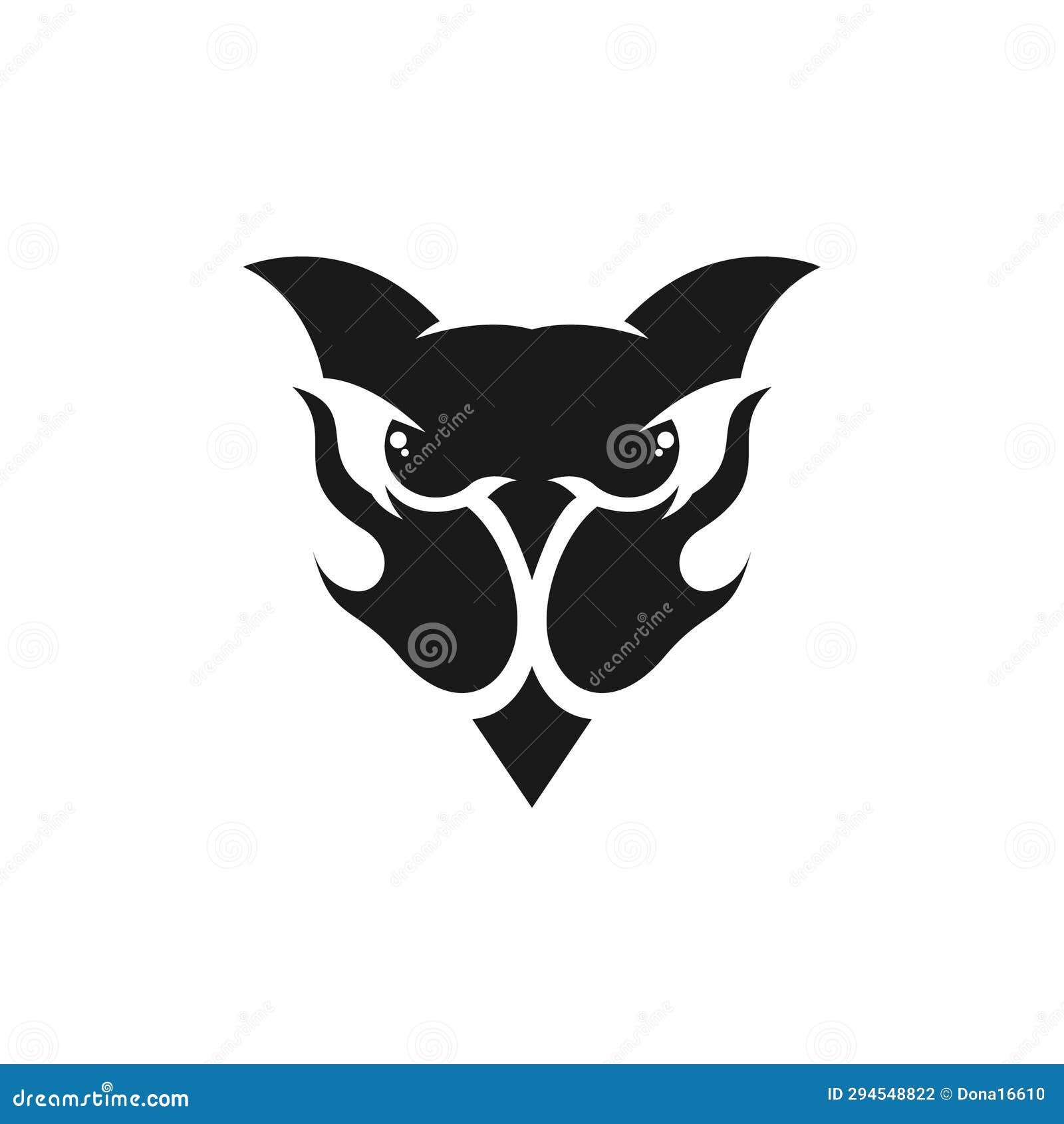 Owl face stock vector. Illustration of graphic, symbol - 294548822