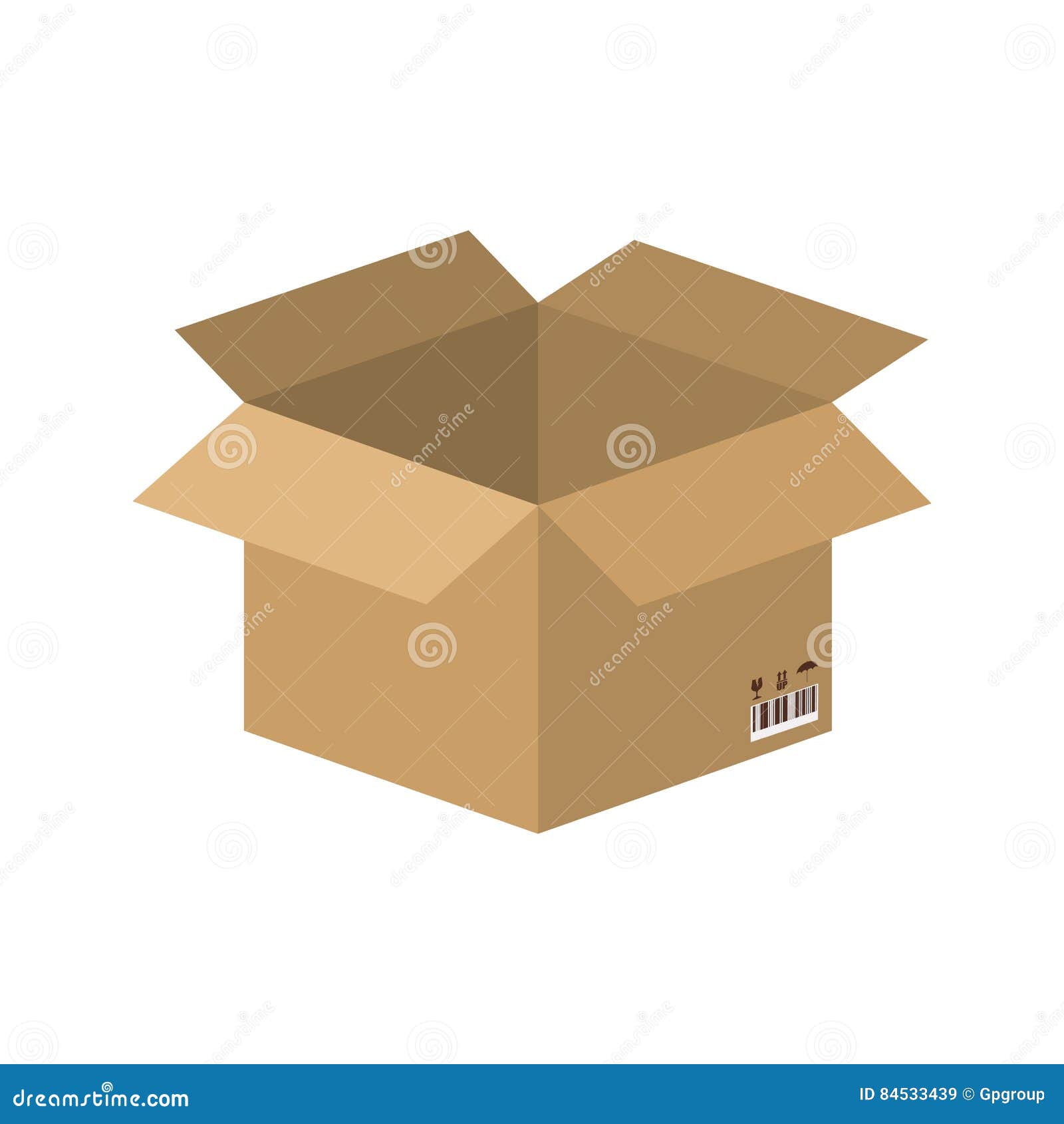 Silhouette Packing Open and Empty Stock Vector - Illustration of ...