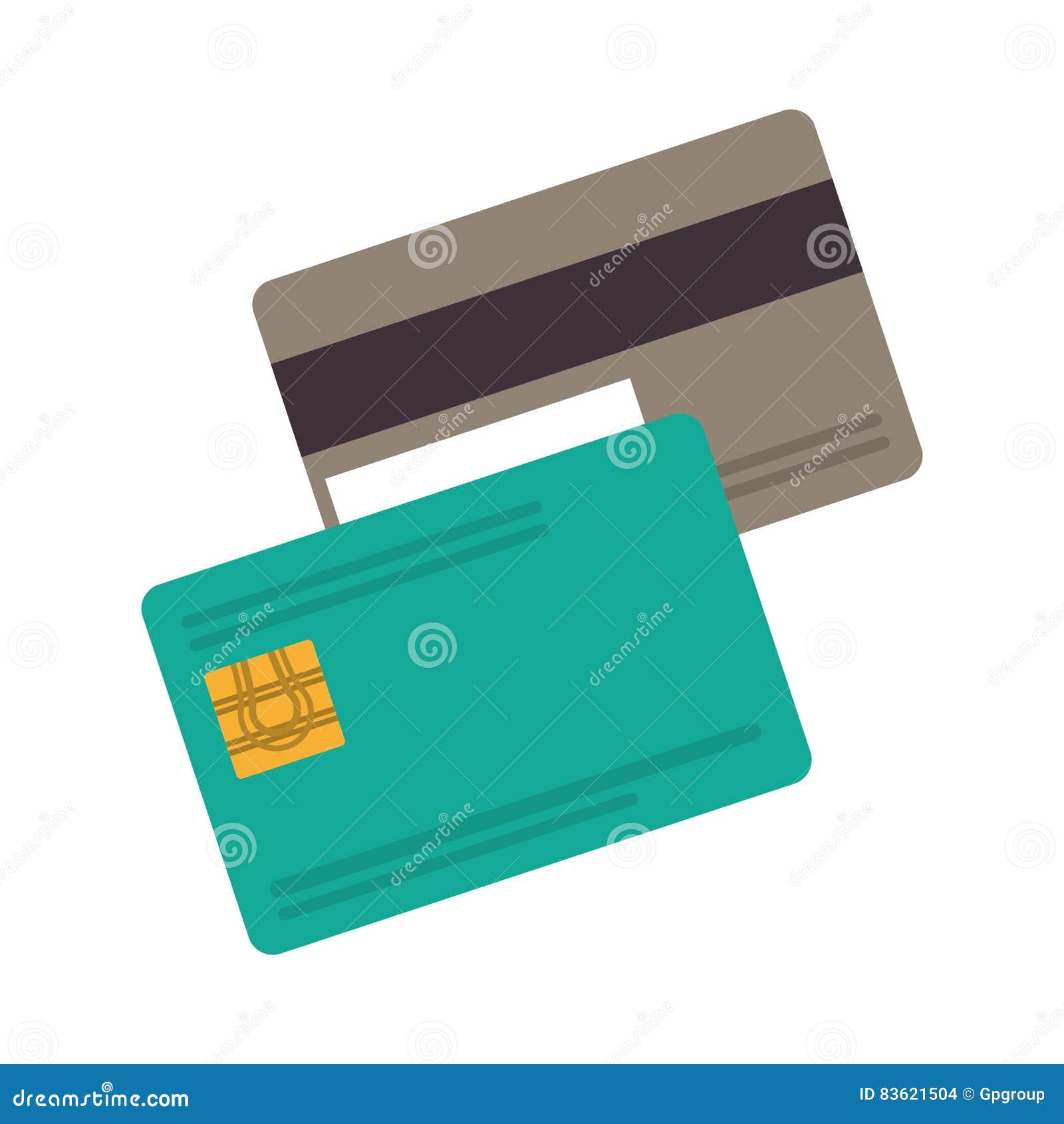 Silhouette Pair Credit Card with Band Stock Vector - Illustration of ...