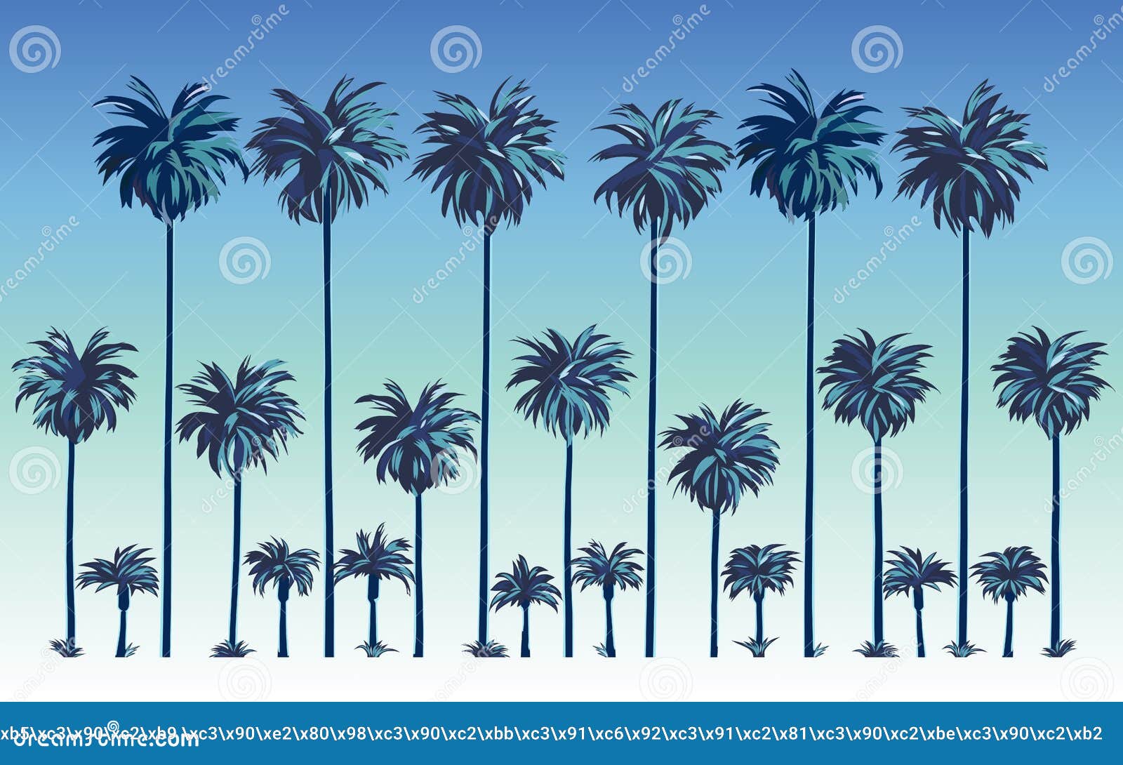 Silhouette Palm Trees for Designers Stock Vector - Illustration of ...