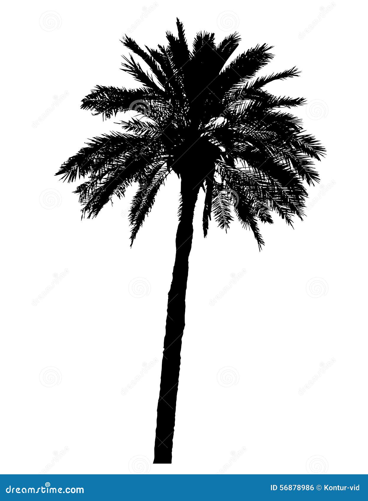 Silhouette of Palm Trees Realistic Vector Illustration Stock Vector ...