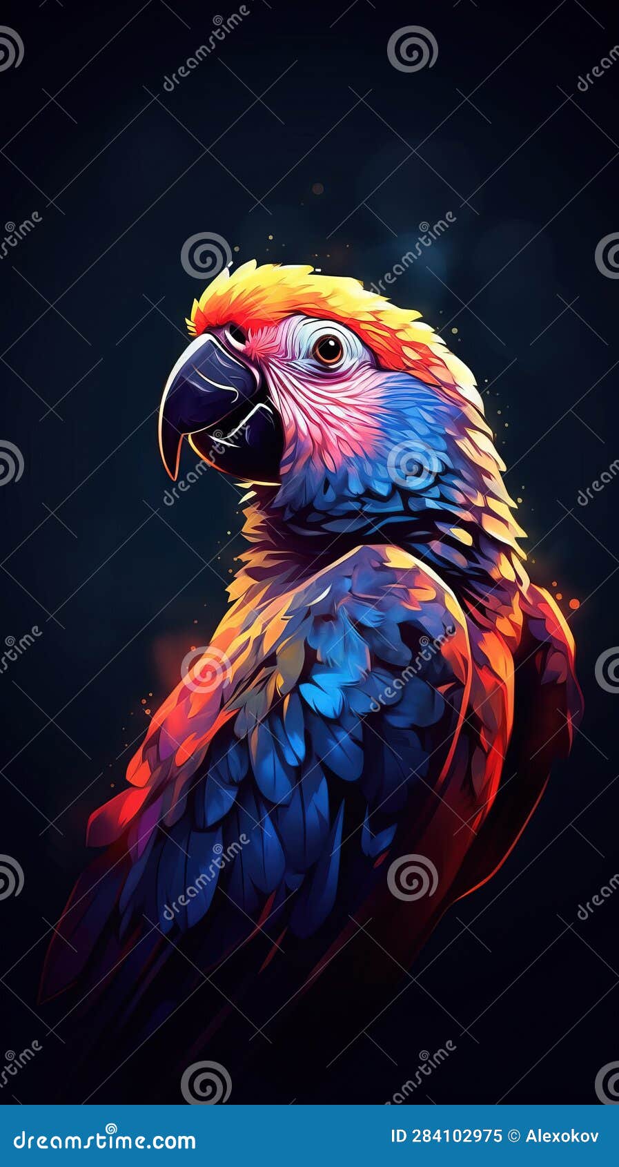 Silhouette Of A Parrot , Vector Drawing | CartoonDealer.com #133938005