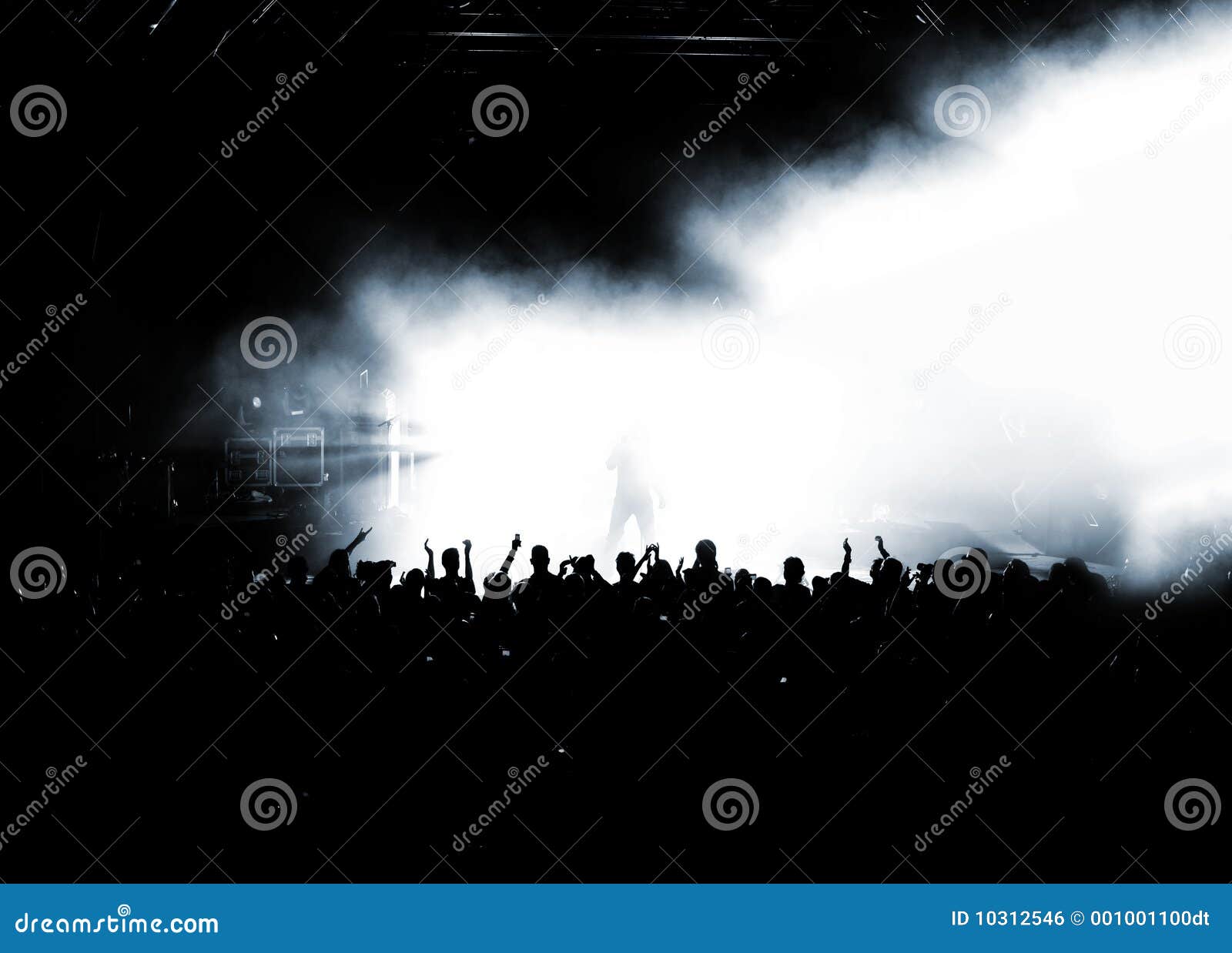 Silhouette of Party Audience or Concert Crowd Stock Photo - Image of ...