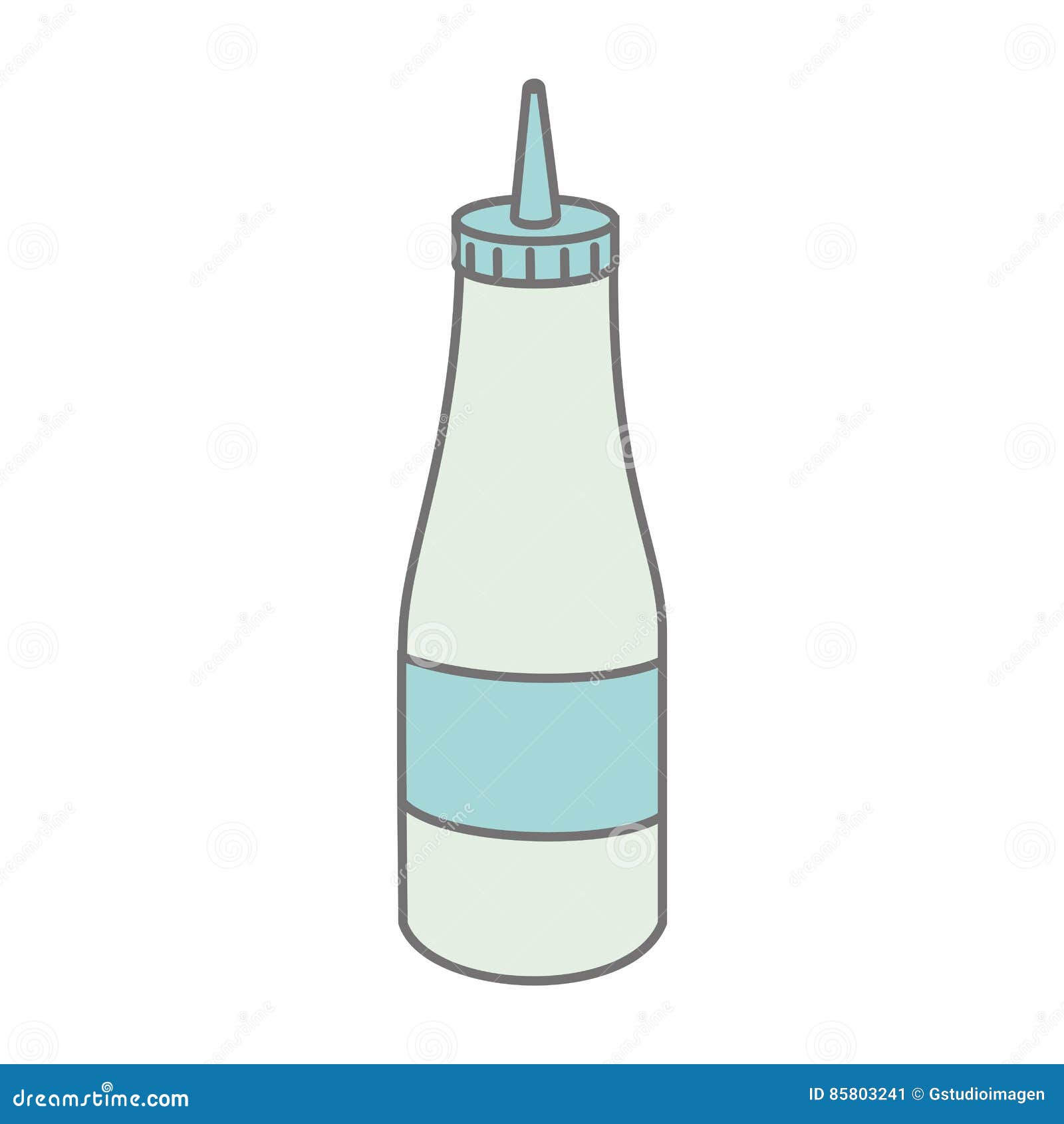 Silhouette Pastel Color Sauce Container Stock Vector - Illustration of ...