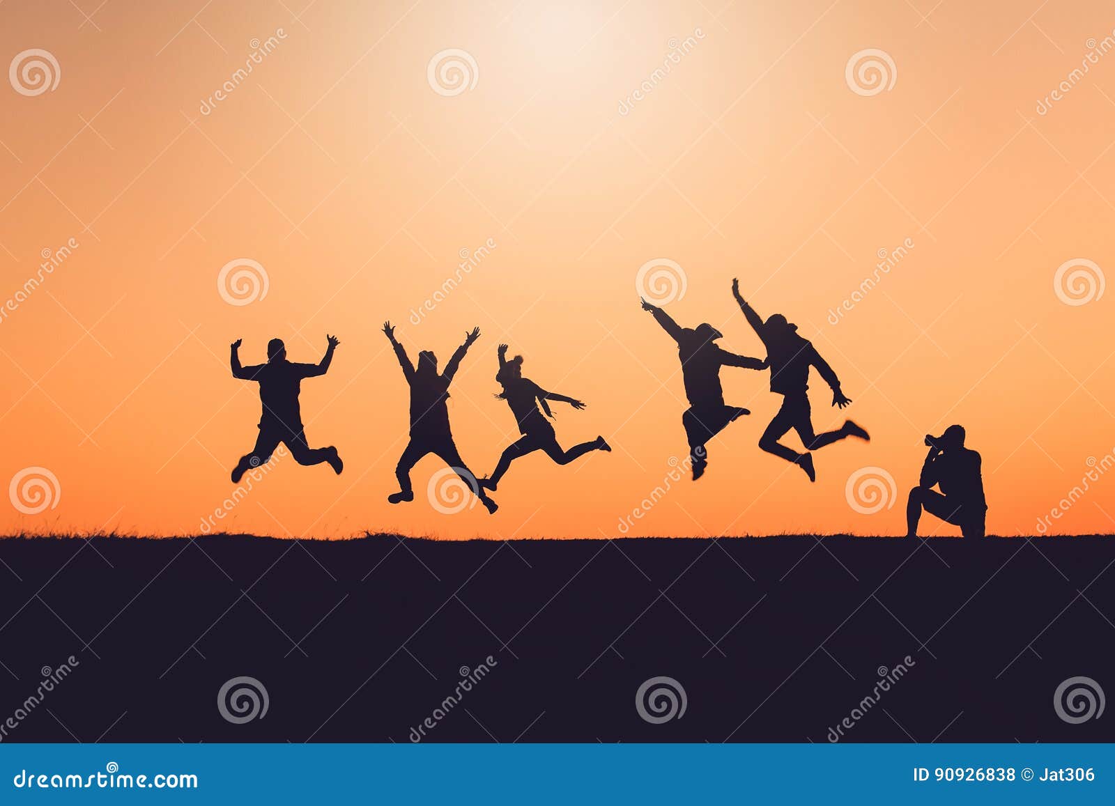 Silhouette of People Having Fun Stock Photo - Image of design, people ...
