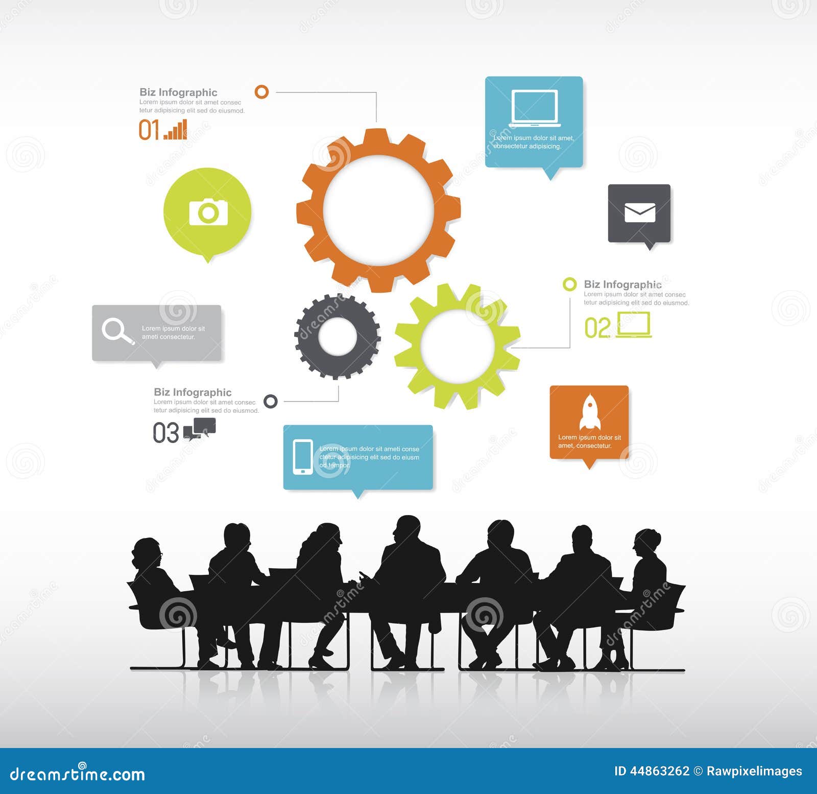 Silhouette People with Planning Concepts Stock Illustration ...