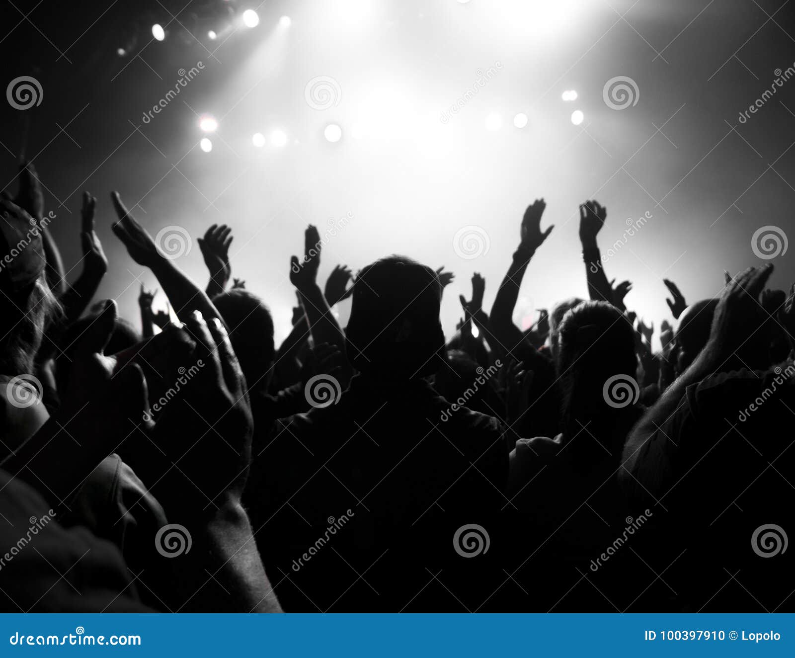 Silhouette People Rock Show Editorial Image - Image of festival, live ...