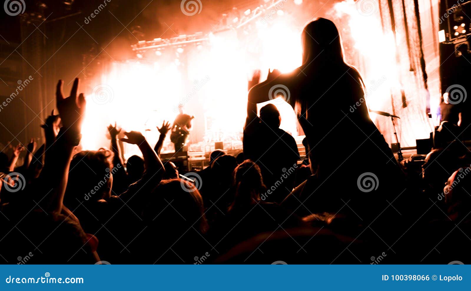 Silhouette People Rock Show Editorial Photo - Image of night, music ...