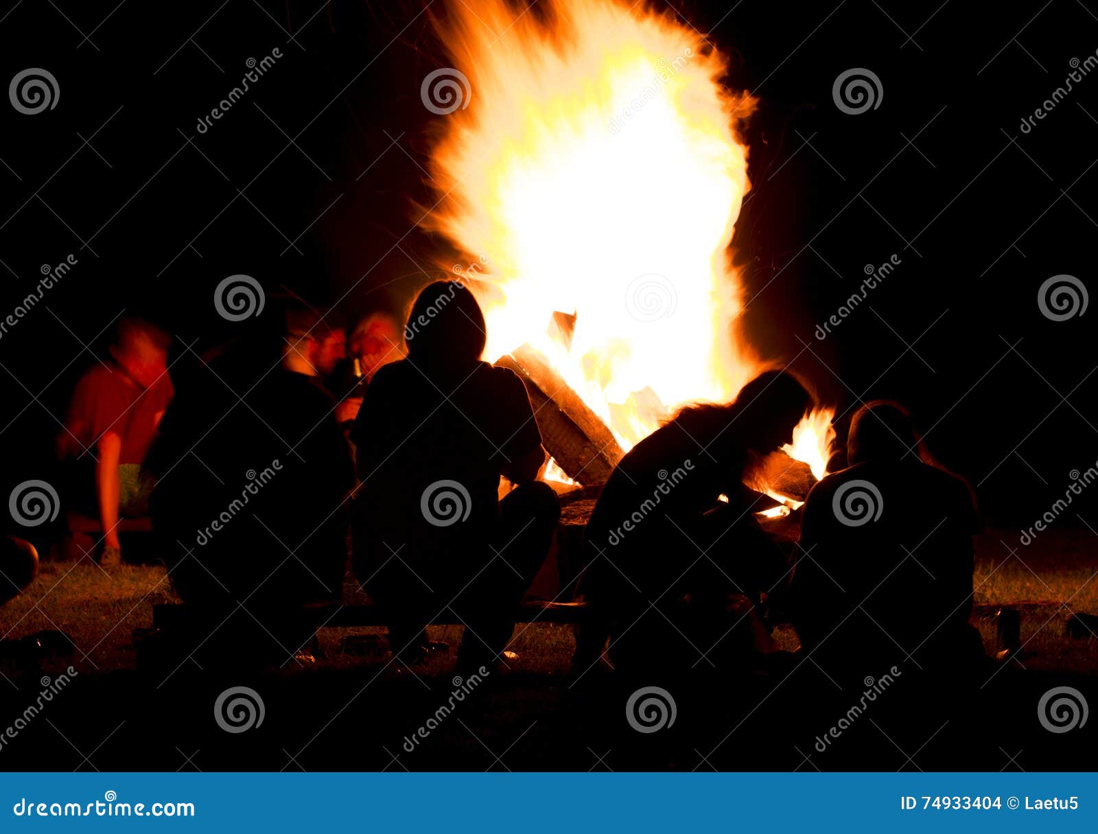 Fire Silhouette People