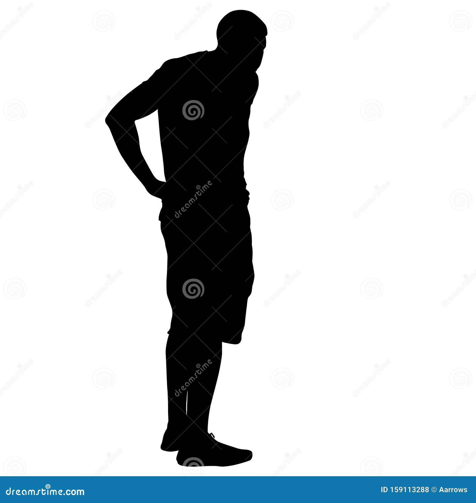Silhouette of People Standing on White Background Stock Vector ...