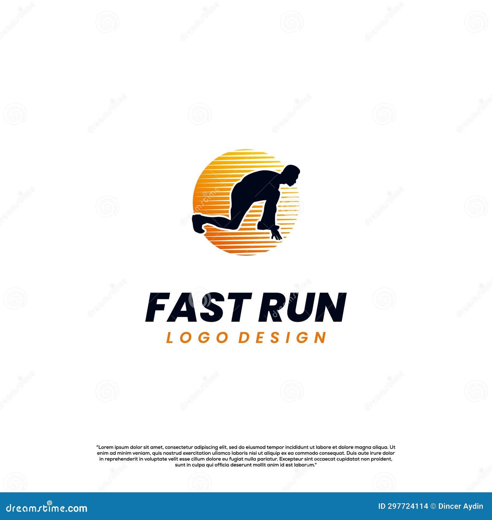 Silhouette of People Starting To Run Logo Design Stock Vector ...