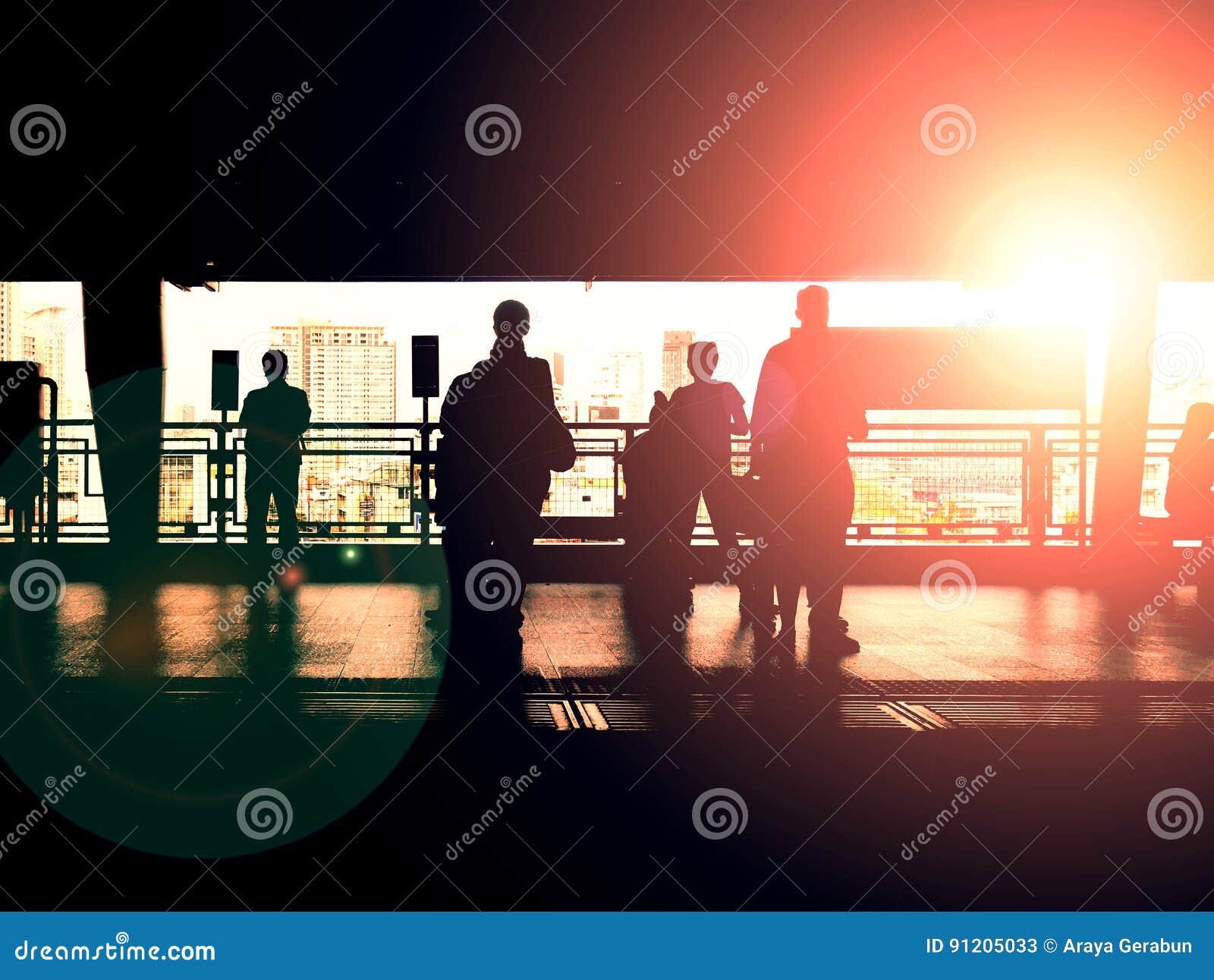 Silhouette of People at Train& X27;s Platform with Backlight Stock ...