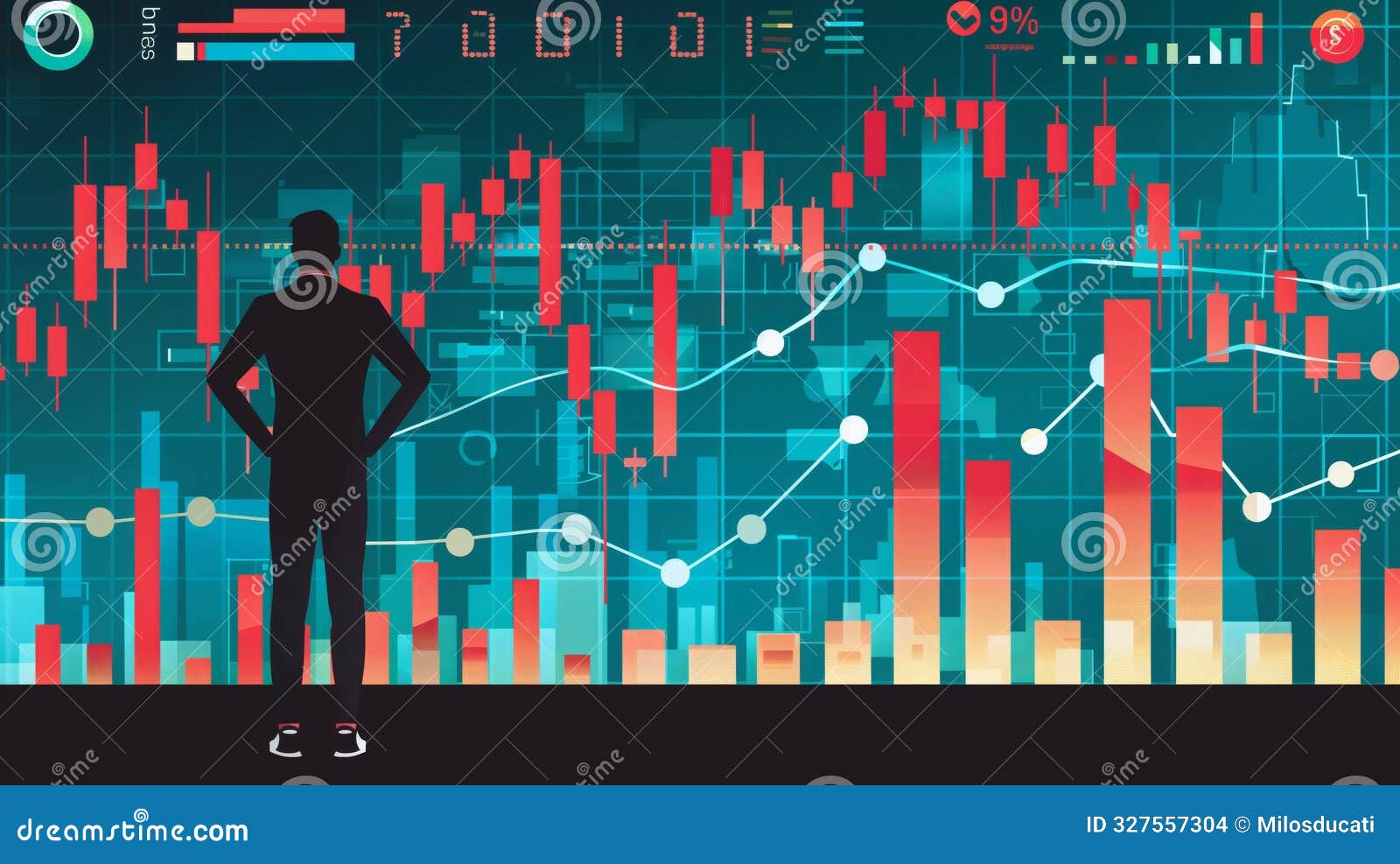 Person Analyzing Multiple Charts And Graphs On Computer Screens Conducting Data Analysis