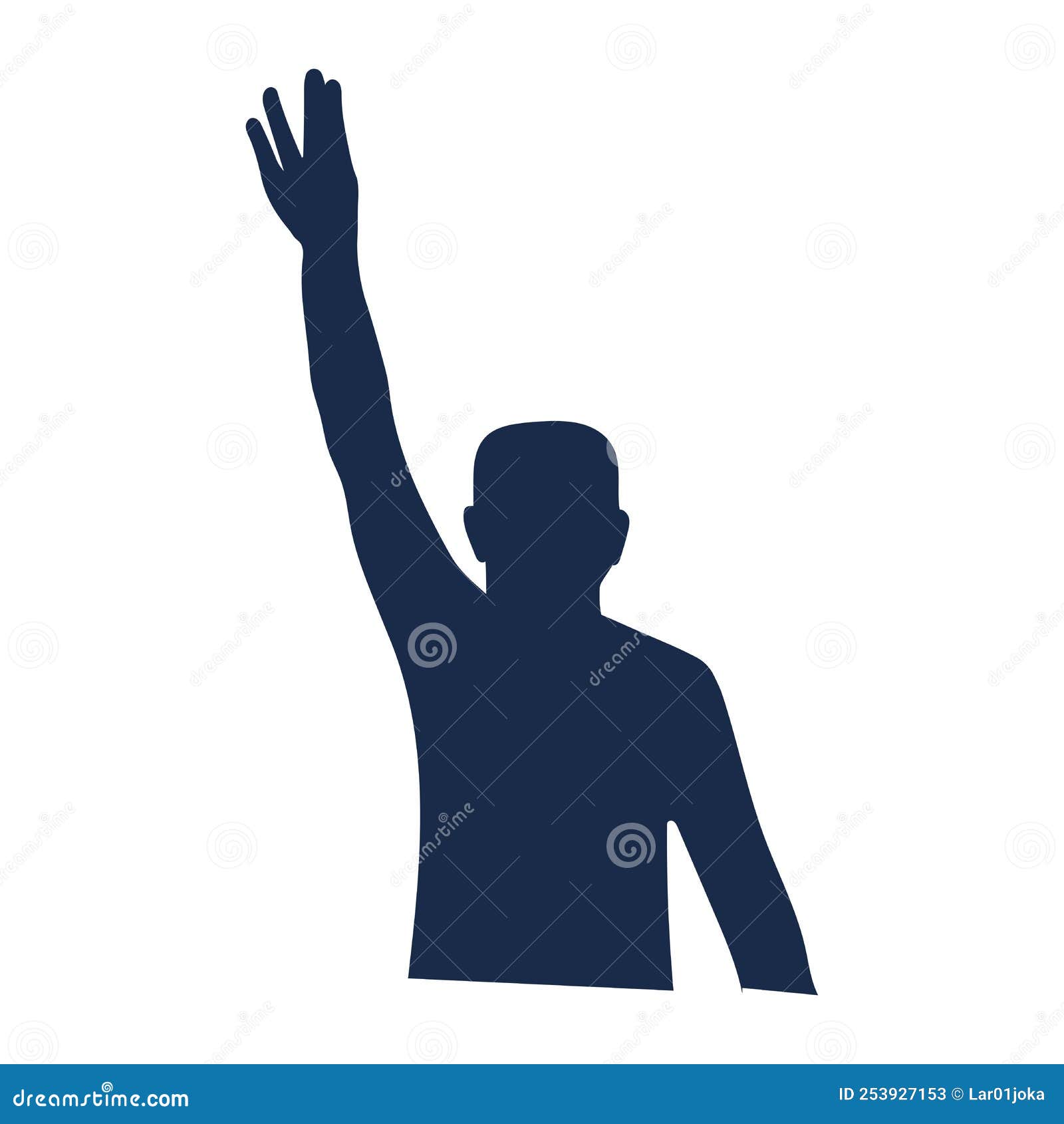 Silhouette of a Person Doing a Protest Gesture Vector Stock Vector ...