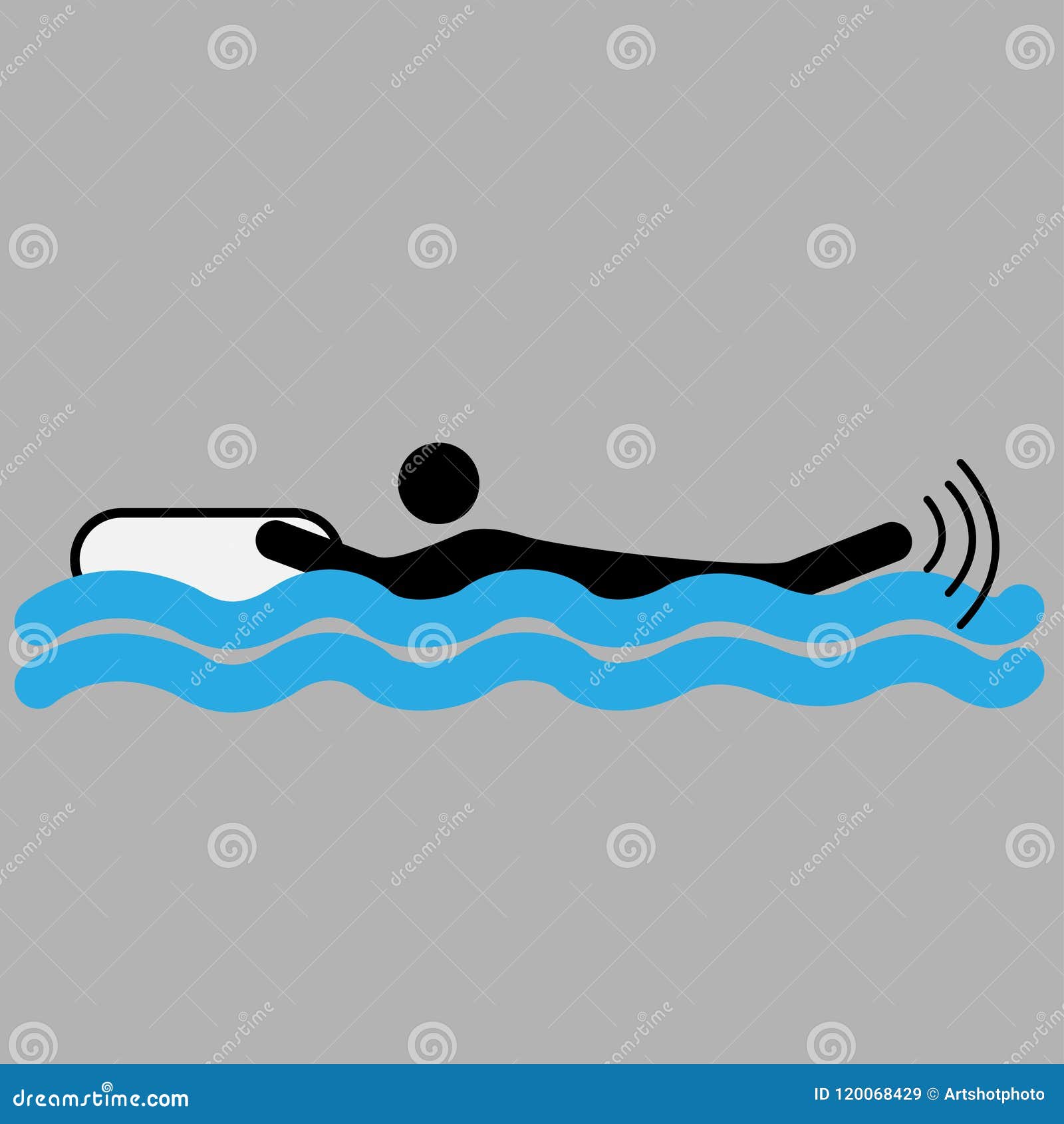 Floating Person Silhouette