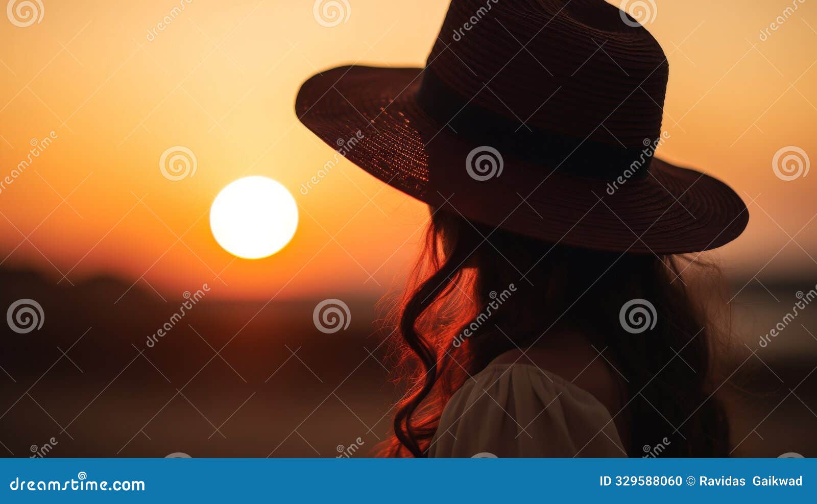 Silhouette Person Sunset Closeup View Stock Illustration - Illustration ...