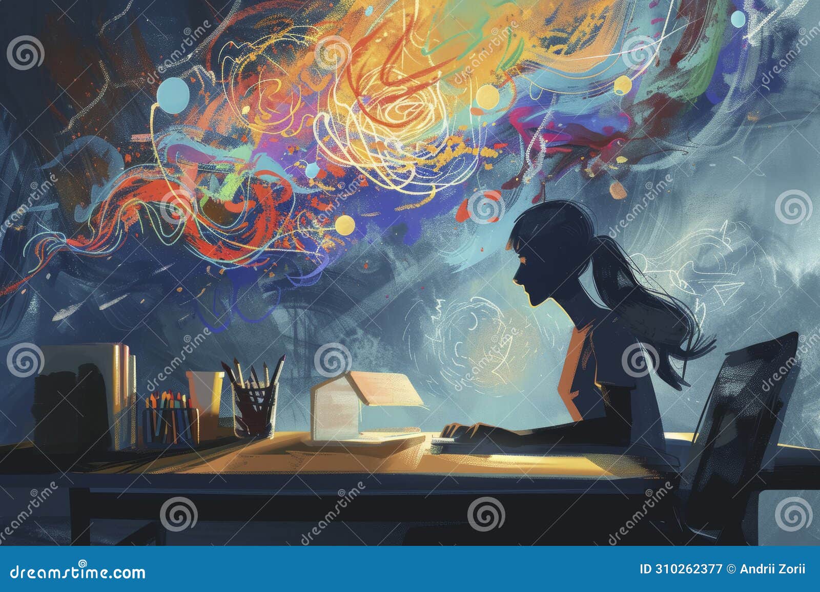 Creative Mind at Work stock image. Image of vibrant - 310262377