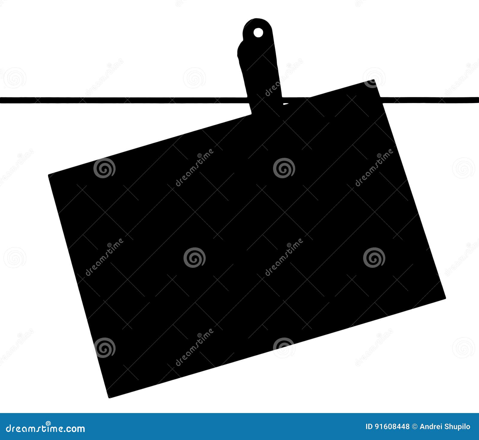 Silhouette Photo on a Rope on a White Background Stock Illustration ...