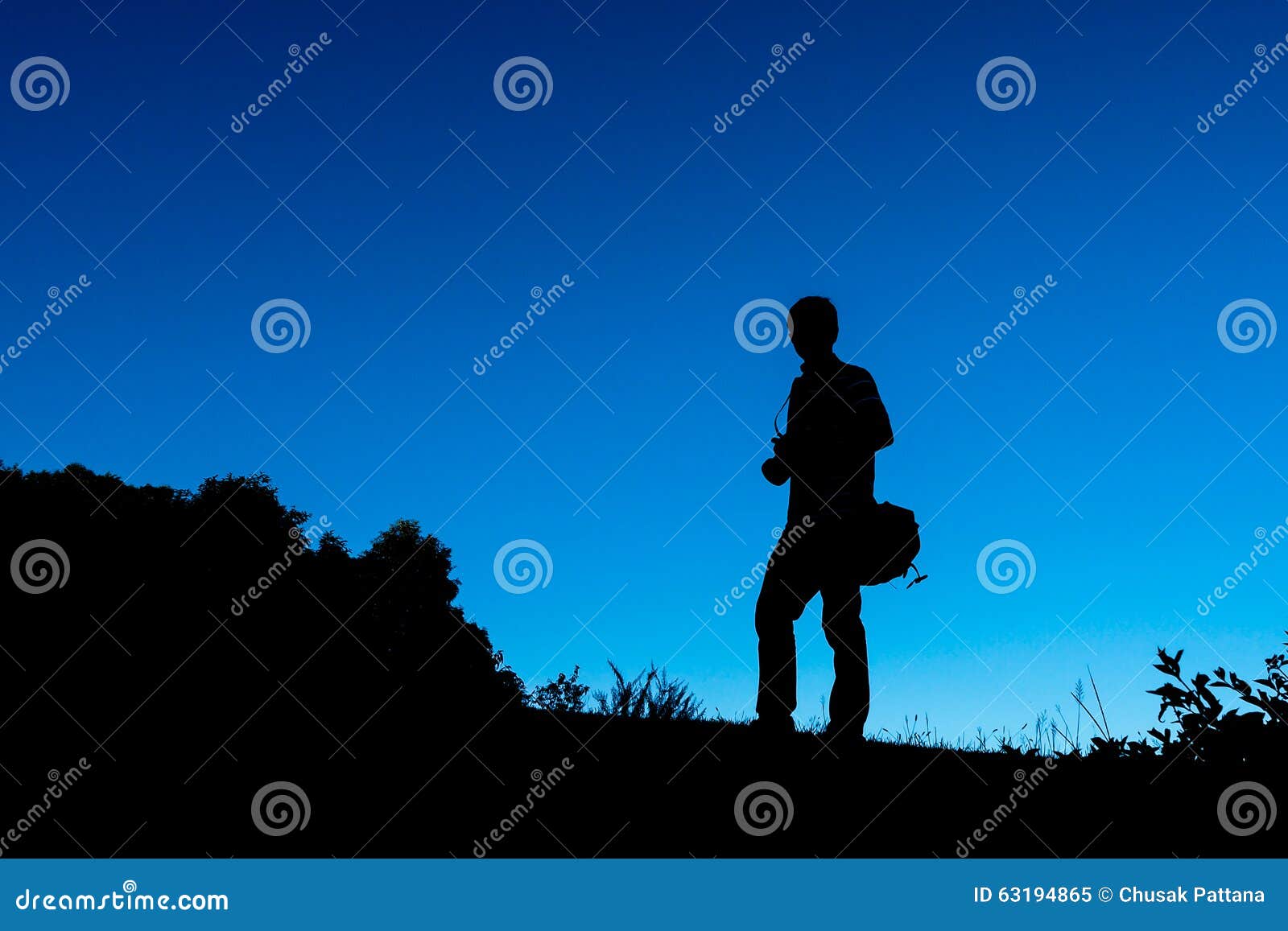 Silhouette of photoman stock image. Image of running - 63194865