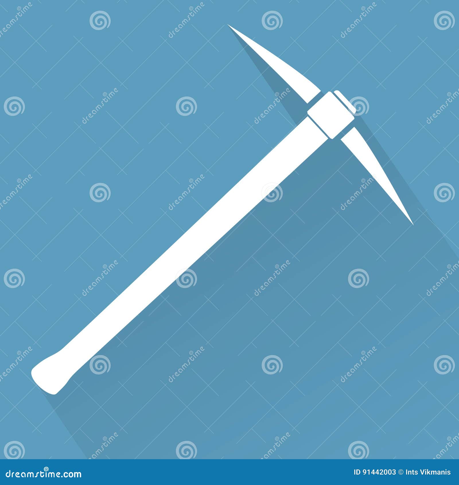 Silhouette Pickaxe On A Light Background Vector Illustration ...