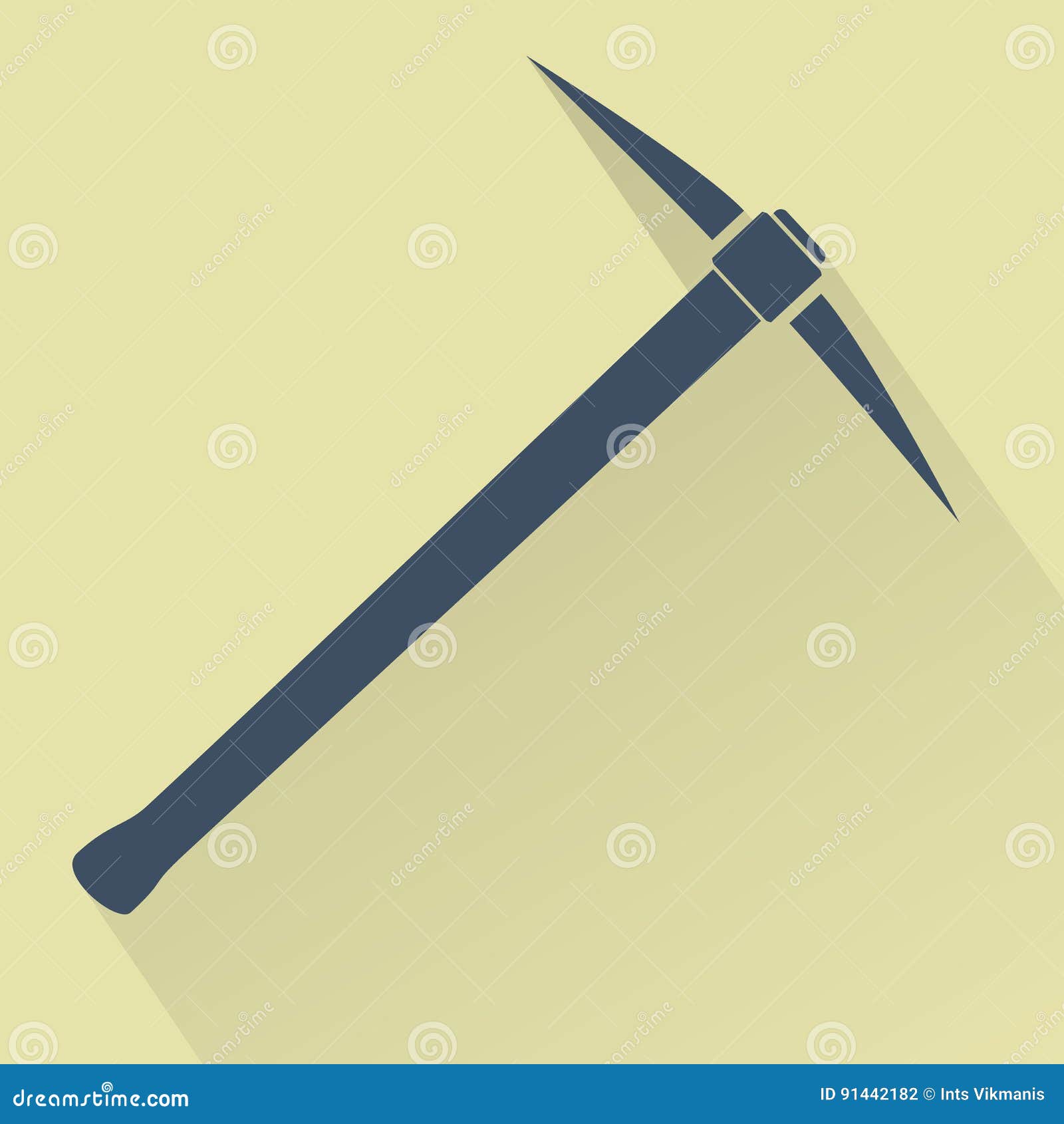 Silhouette of Pickaxe stock vector. Illustration of manual - 91442182