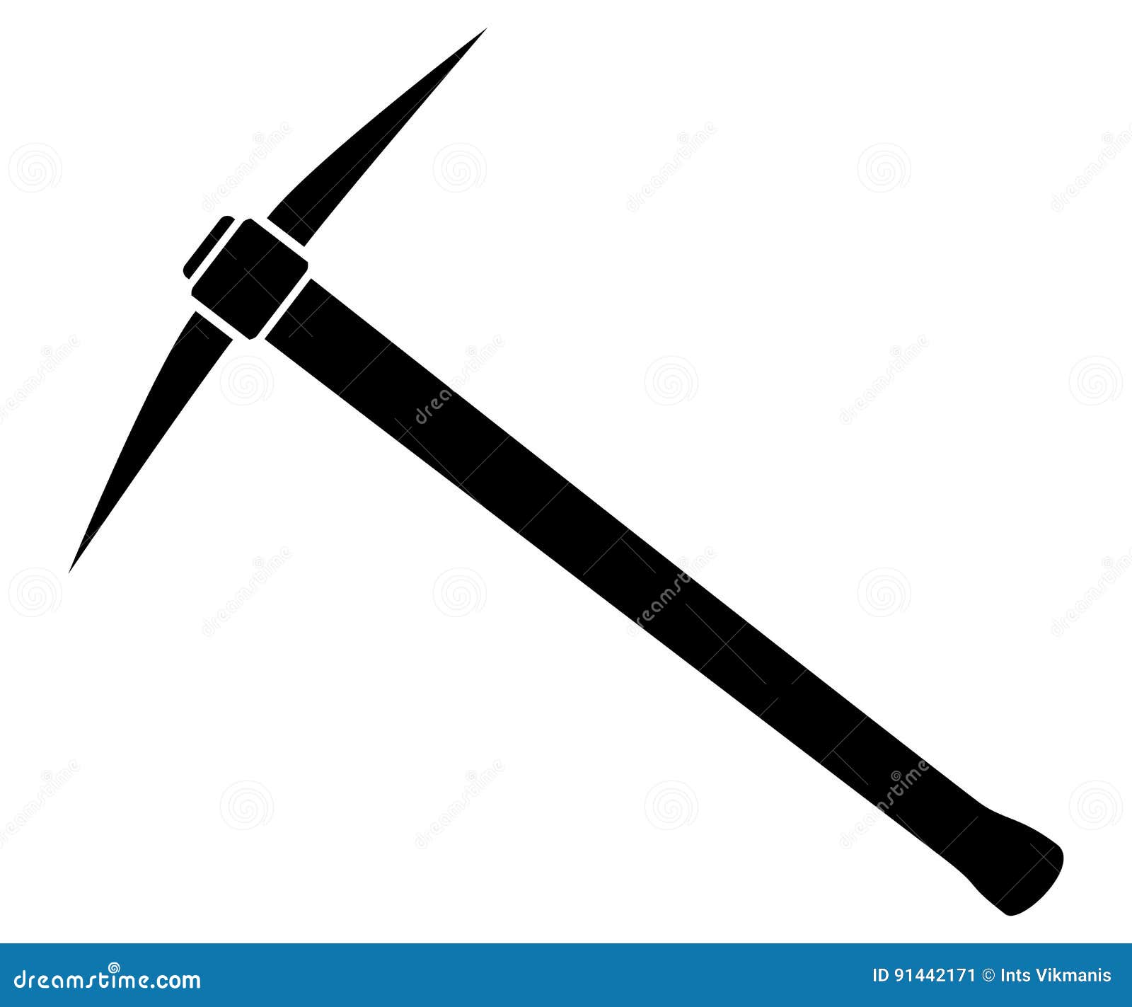 Silhouette of Pickaxe stock vector. Illustration of punch - 91442171