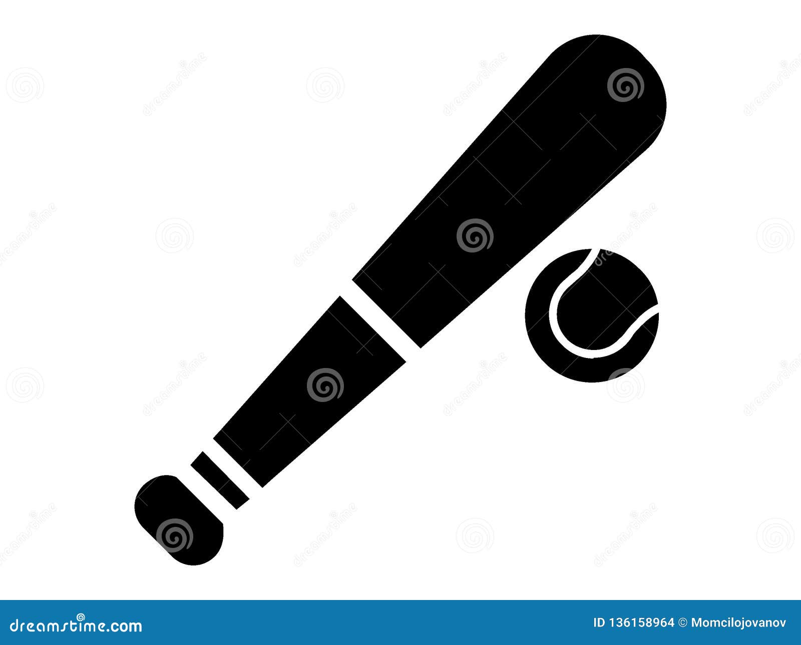 Silhouette Picture of a Baseball Kit Icon Stock Vector - Illustration ...