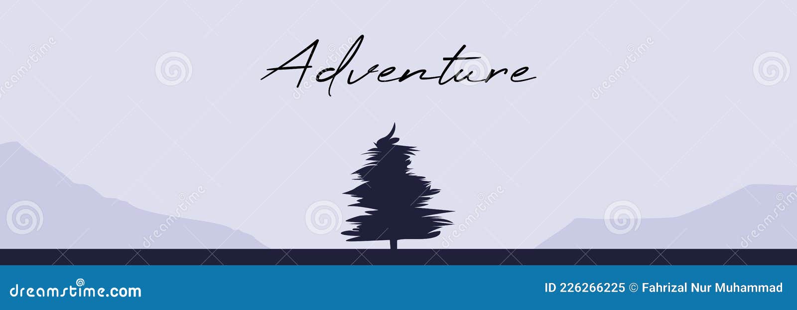 Silhouette of Pine Tree in Mountain Stock Vector - Illustration of ...