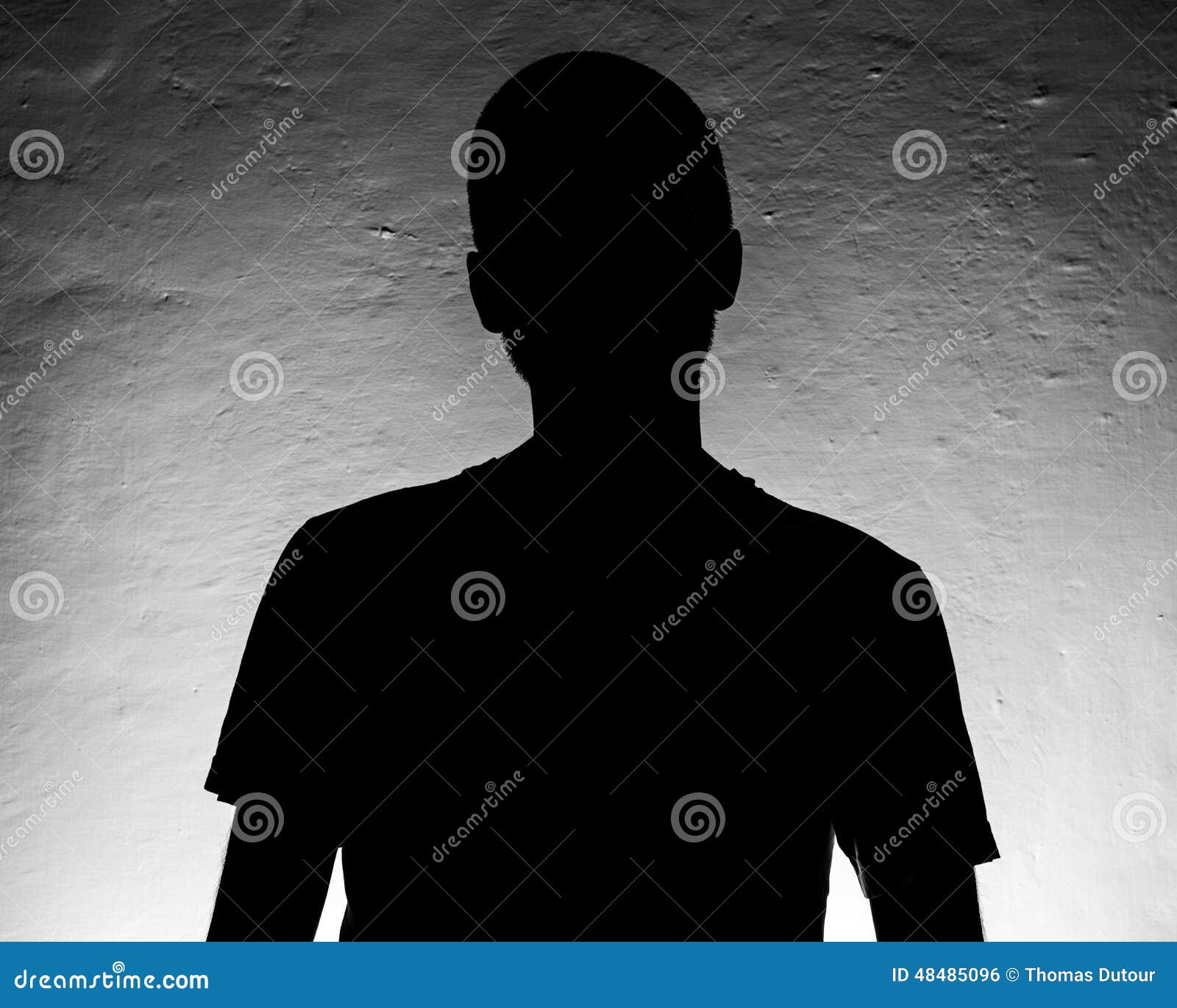 Silhouette Portrait of a Young Man Stock Photo - Image of portrait ...