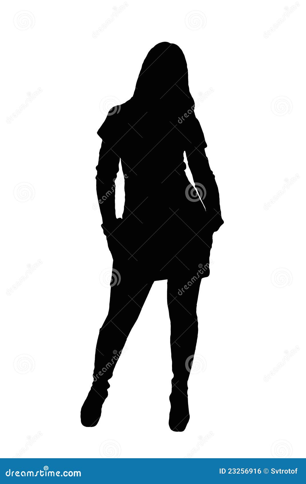 Silhouette posing girl stock illustration. Illustration of lifestyle ...