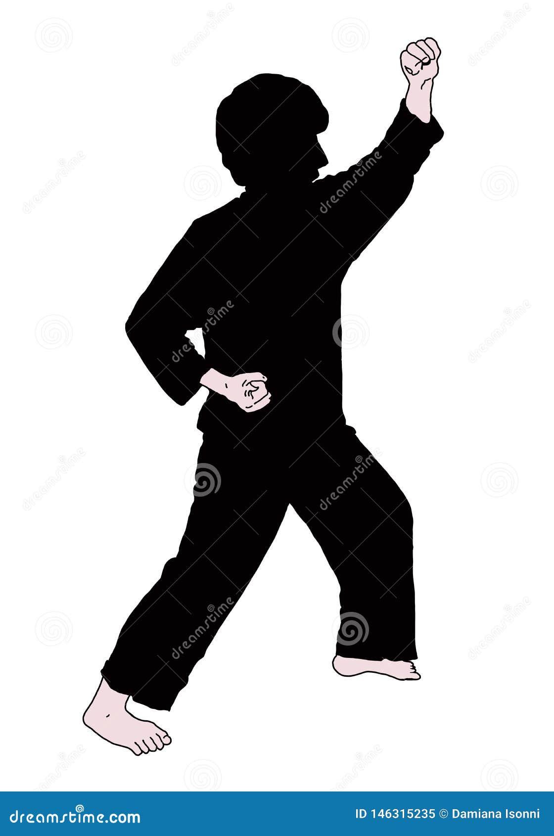 Position and Technique of Karate Stock Image - Image of selfdefense ...