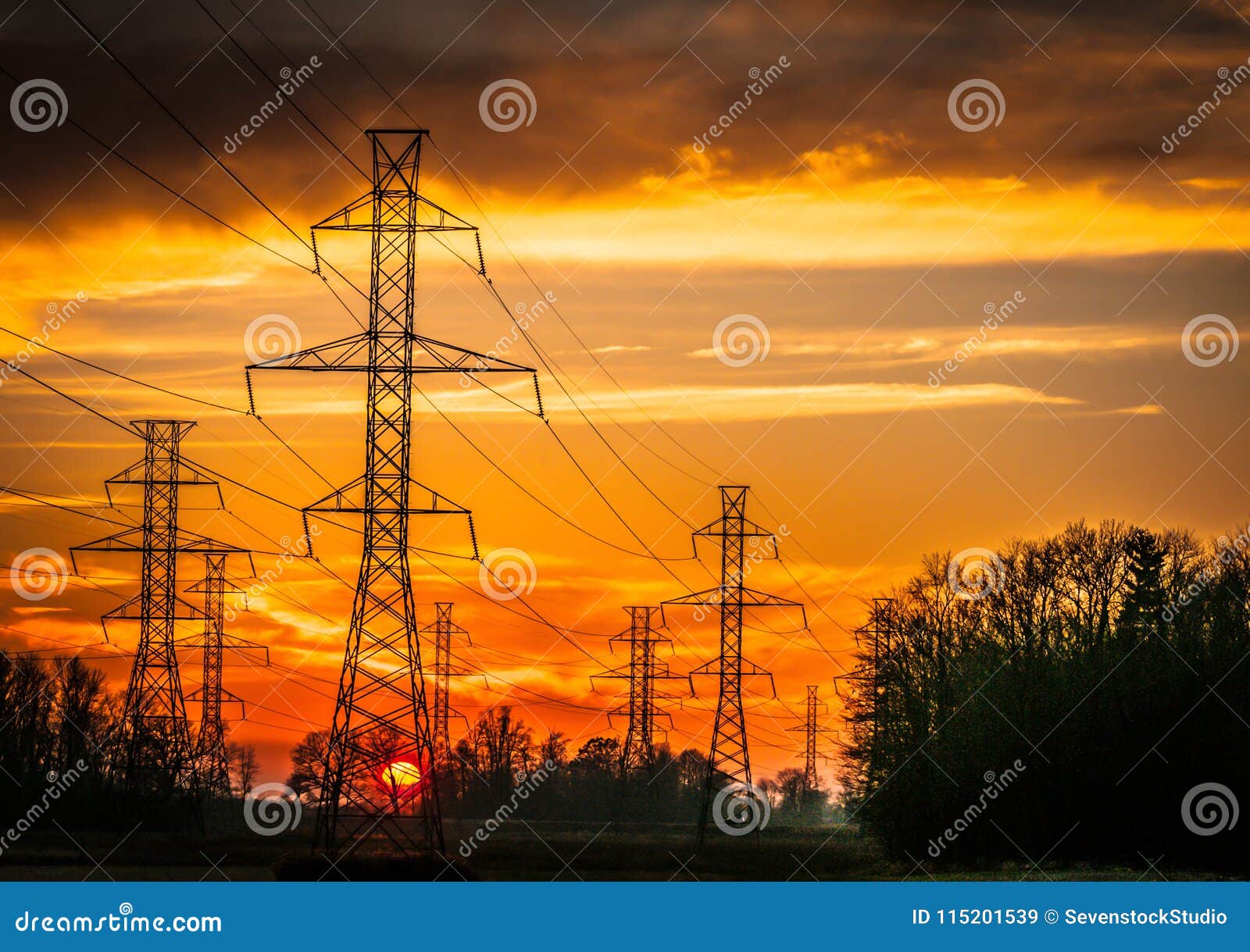 Power Grid Seen From The Mountains In Apuane Alps Regional Park ...
