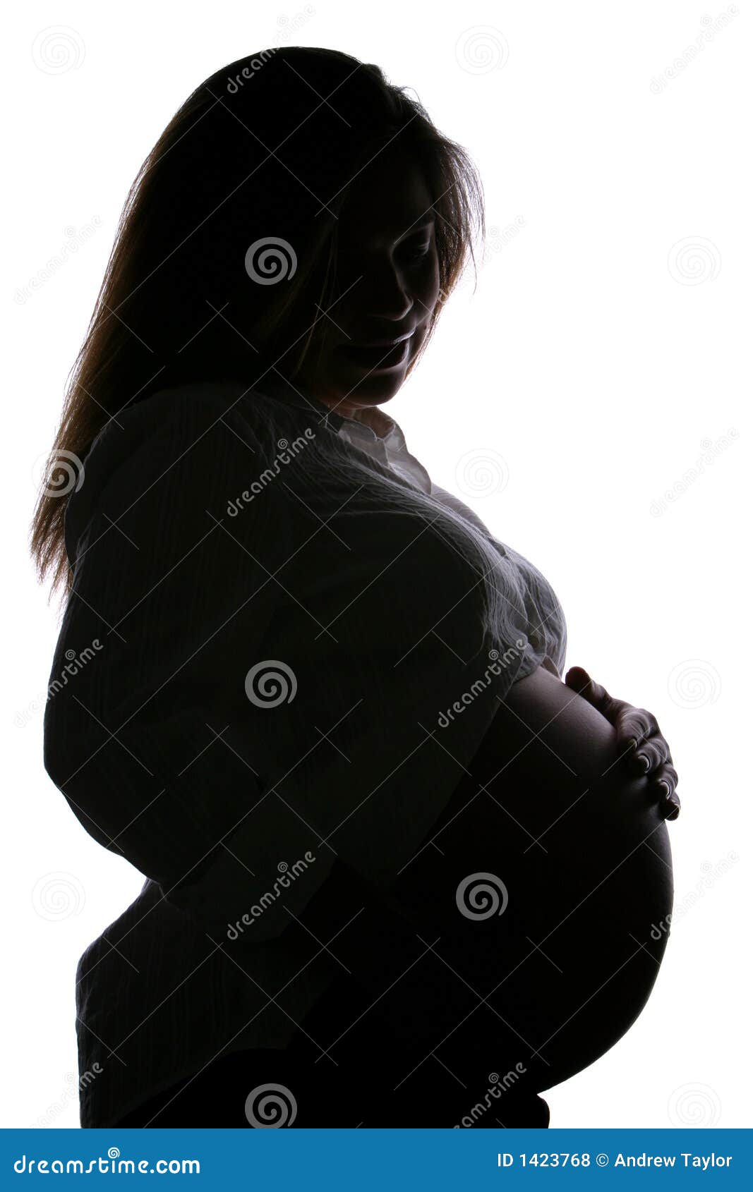 Silhouette Pregnant Forward Stock Photo - Image of deliver, shadow: 1423768